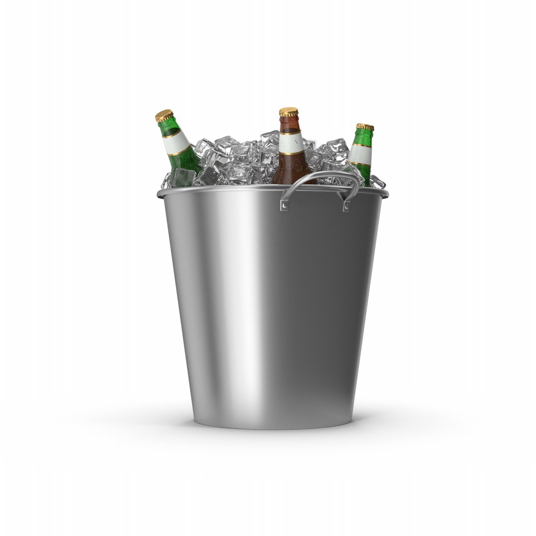 Metal Bucket With Beer Bottles 3D Model - TurboSquid 1918047