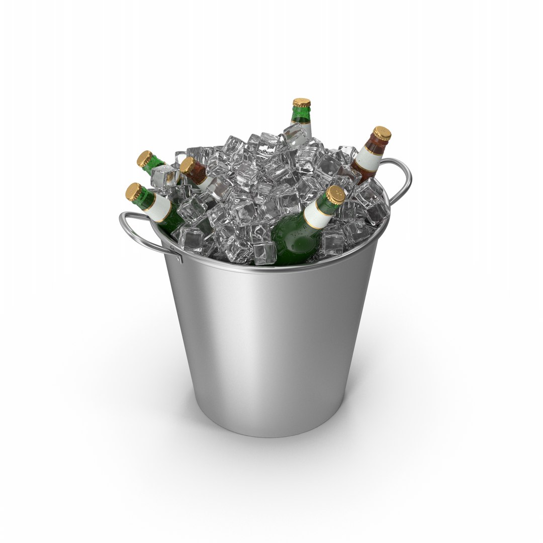Metal Bucket With Beer Bottles 3D Model - TurboSquid 1918047