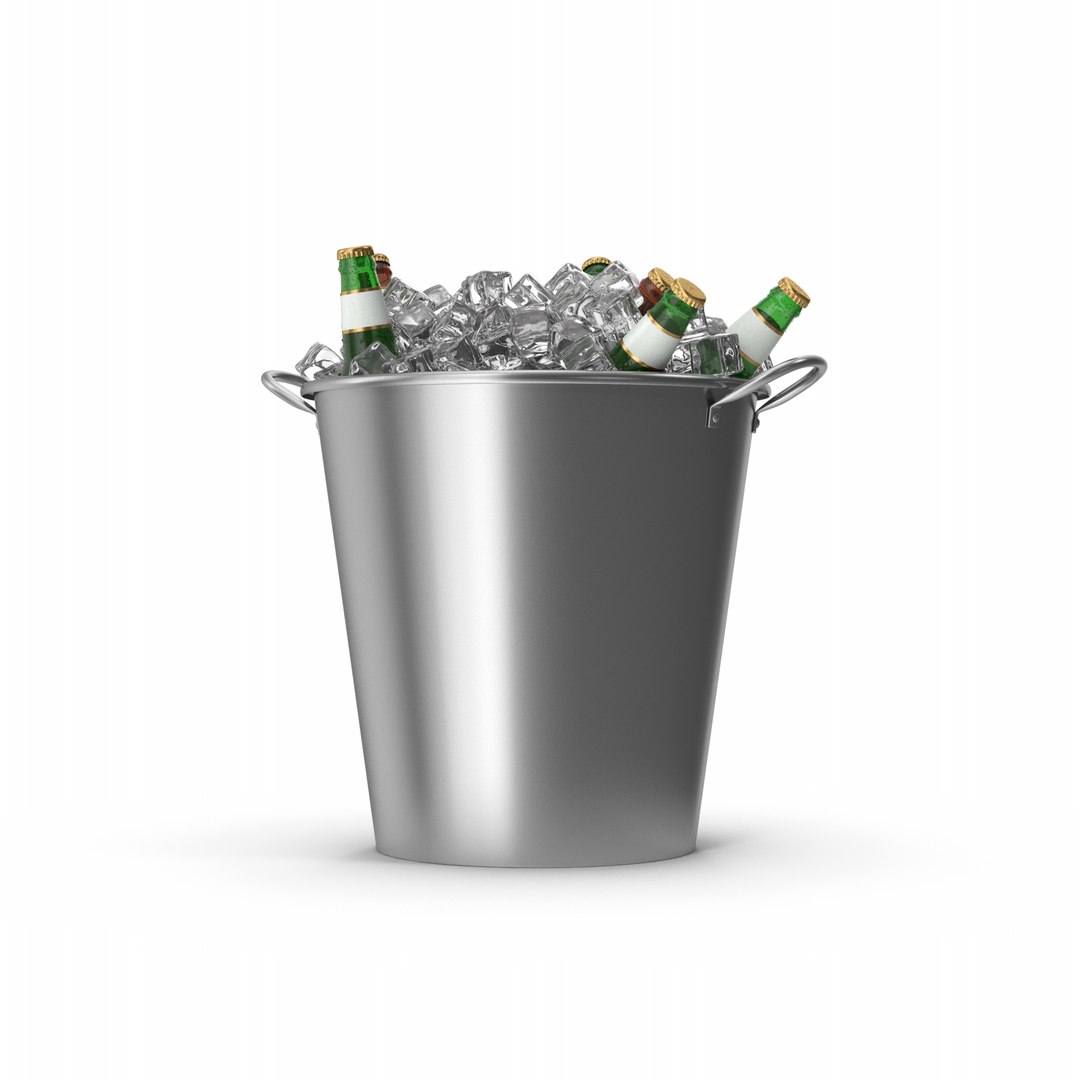 Metal Bucket With Beer Bottles 3D Model - TurboSquid 1918047