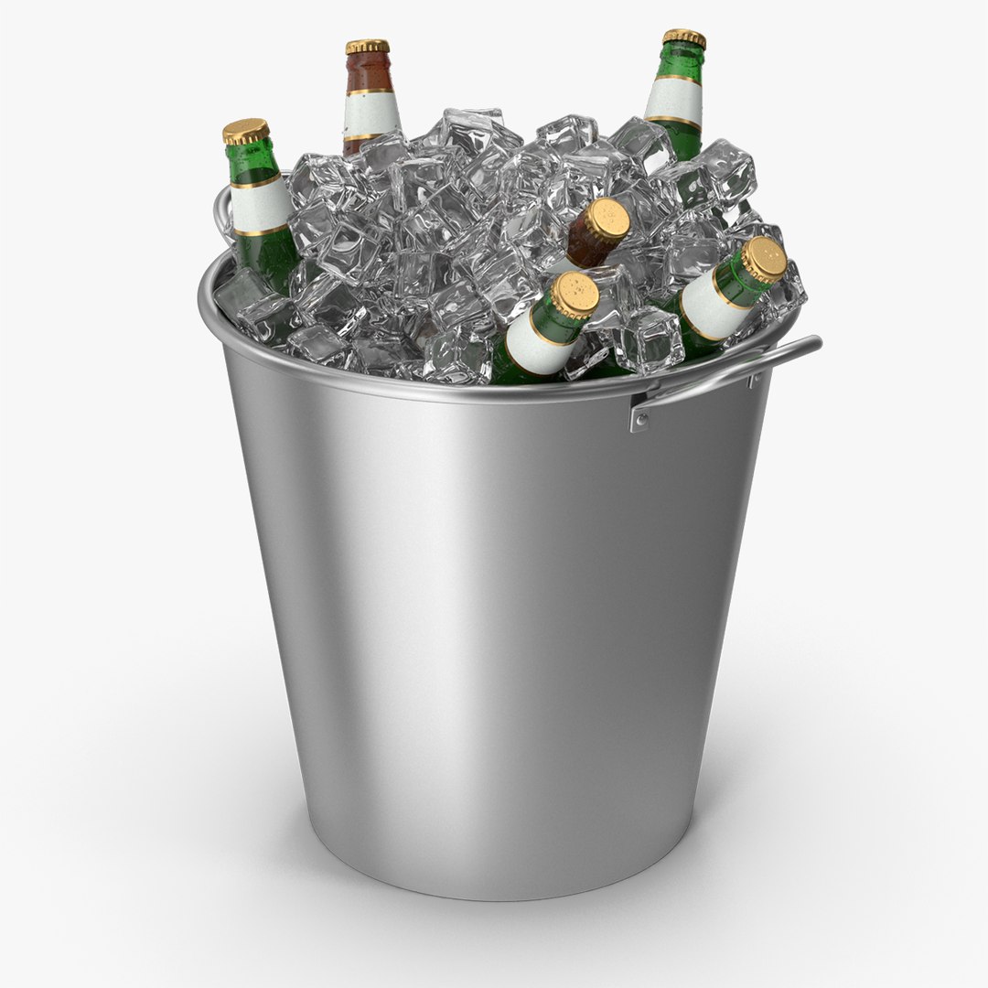 Metal Bucket With Beer Bottles 3D Model - TurboSquid 1918047