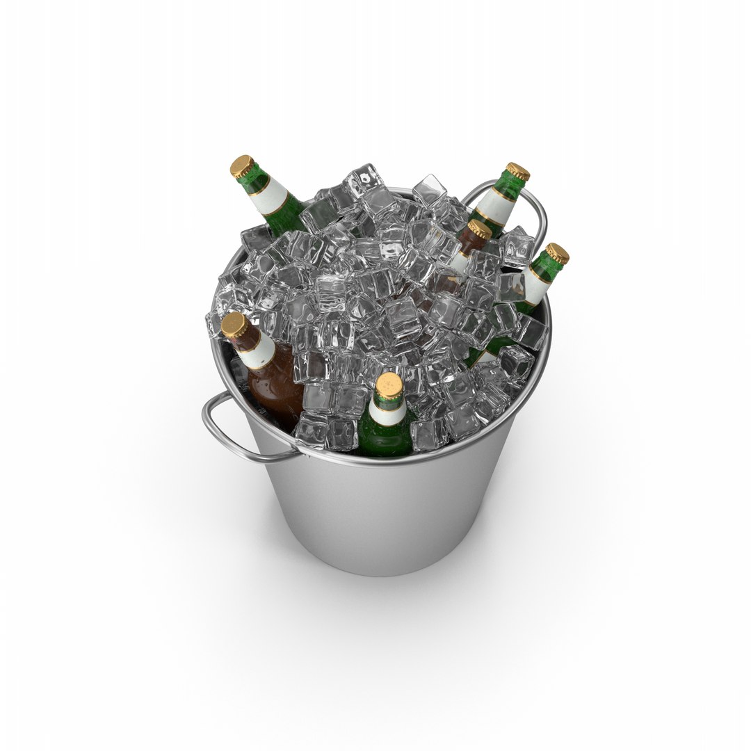 Metal Bucket With Beer Bottles 3D Model - TurboSquid 1918047