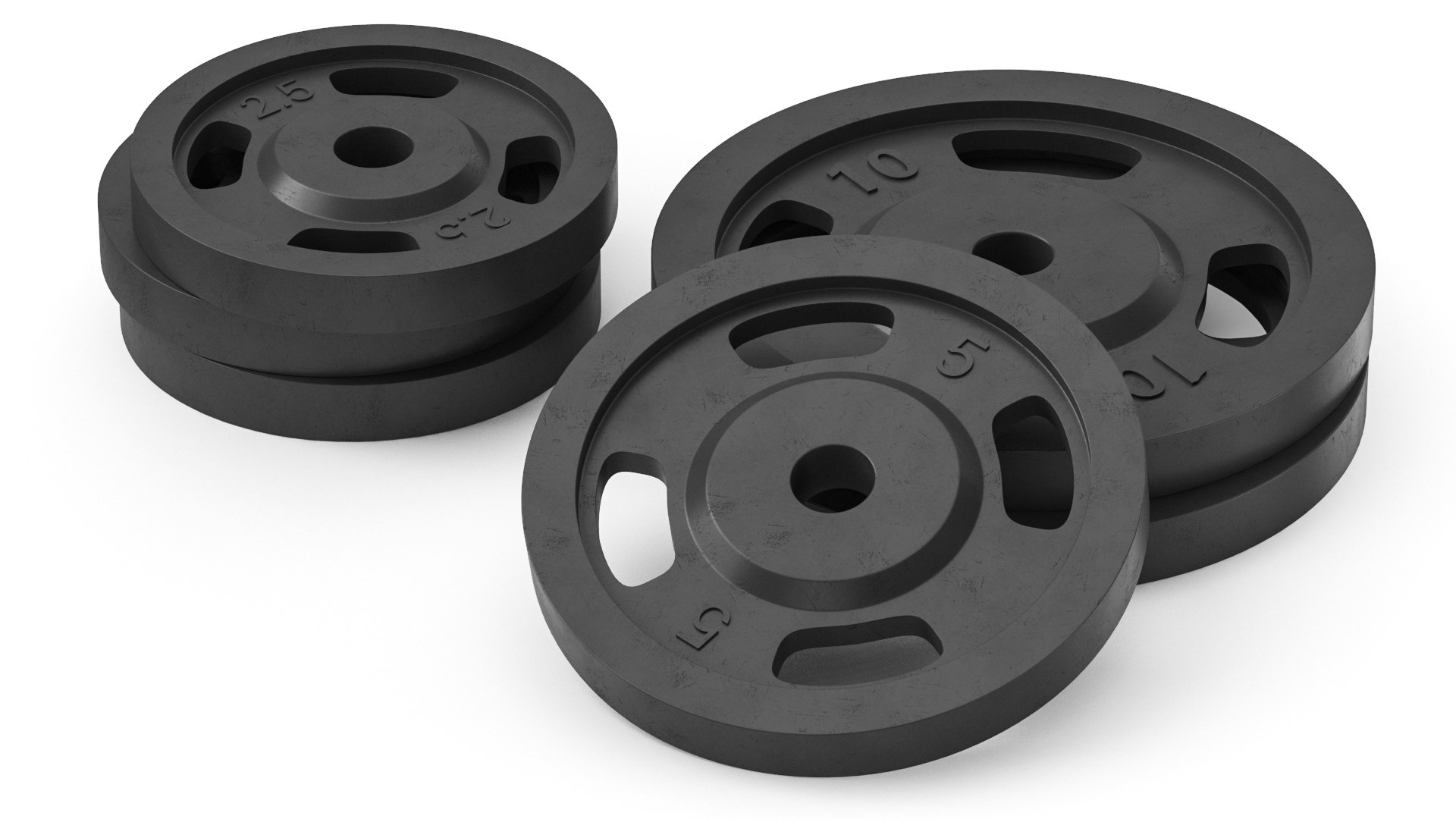 3D Barbell Plate Set Model - TurboSquid 2086568