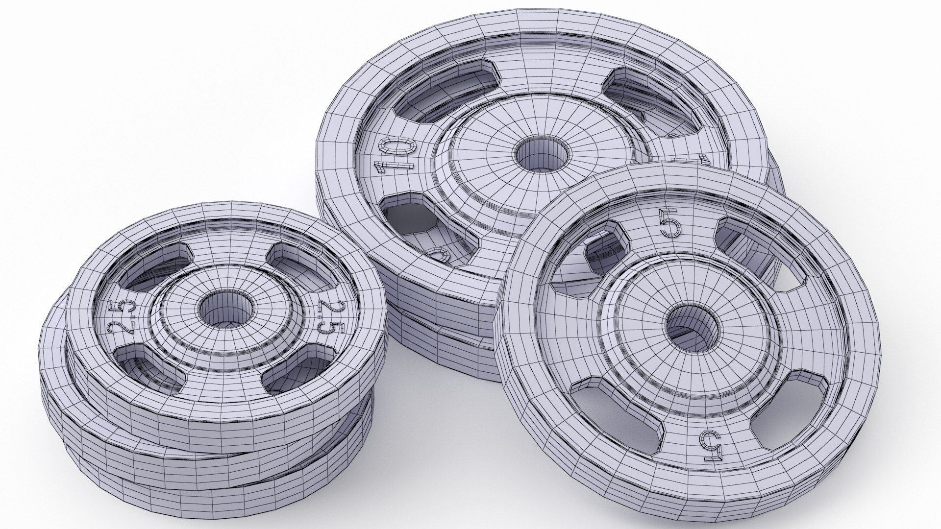3D Barbell Plate Set Model - TurboSquid 2086568
