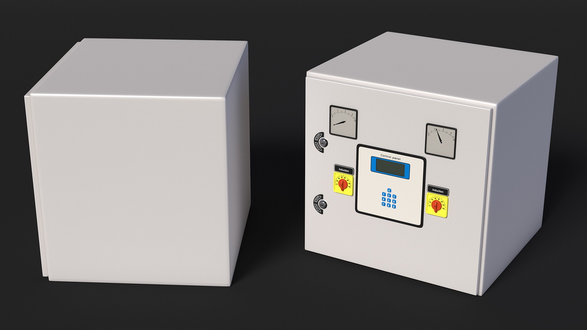 3D Industrial Control Panel With Gauges And Keypad - TurboSquid 2241546
