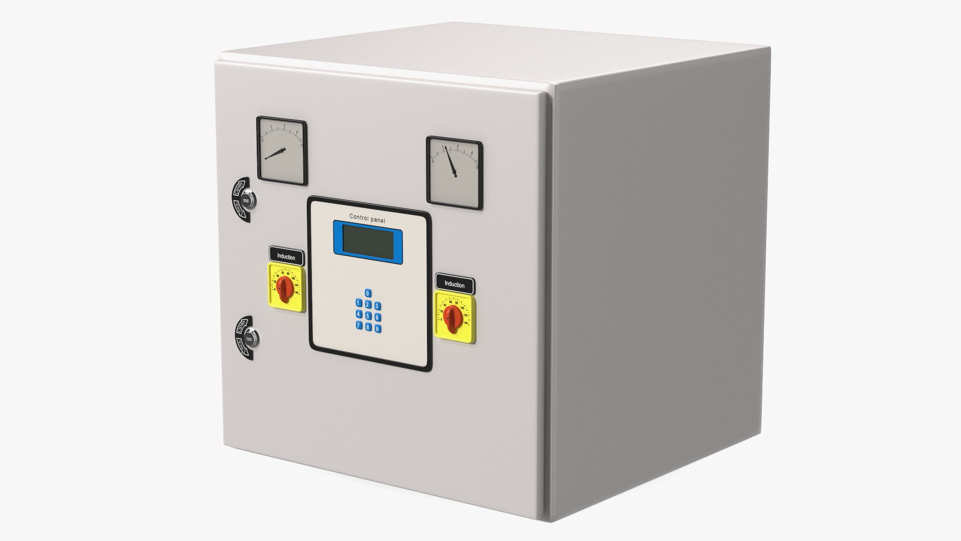3D Industrial Control Panel With Gauges And Keypad - TurboSquid 2241546