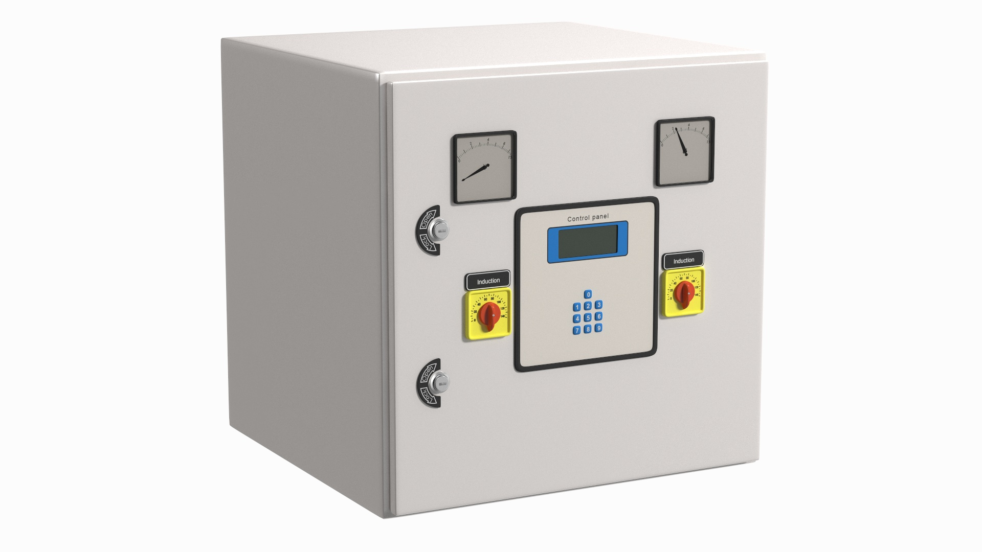 3D Industrial Control Panel With Gauges And Keypad - TurboSquid 2241546