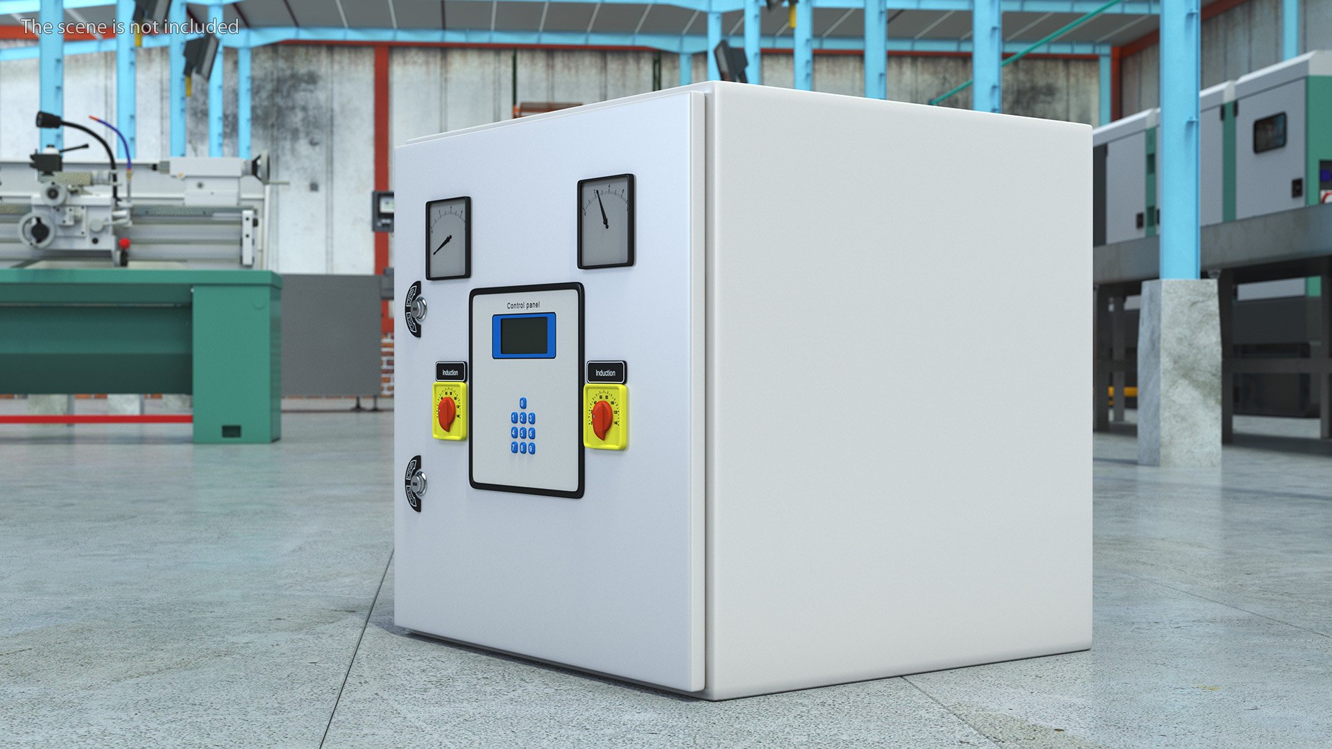 3D Industrial Control Panel With Gauges And Keypad - TurboSquid 2241546