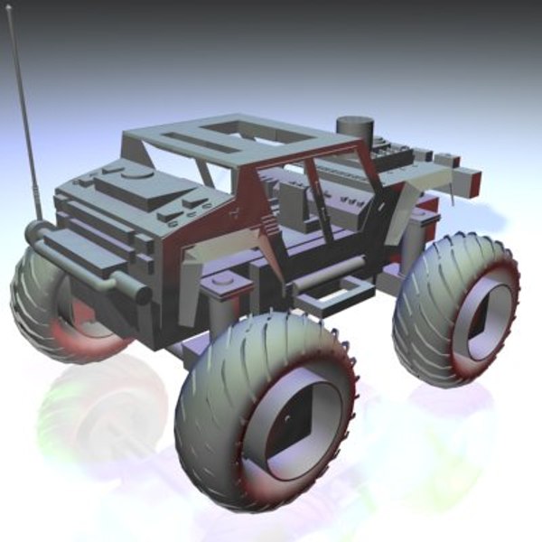 3d jeep tank polys