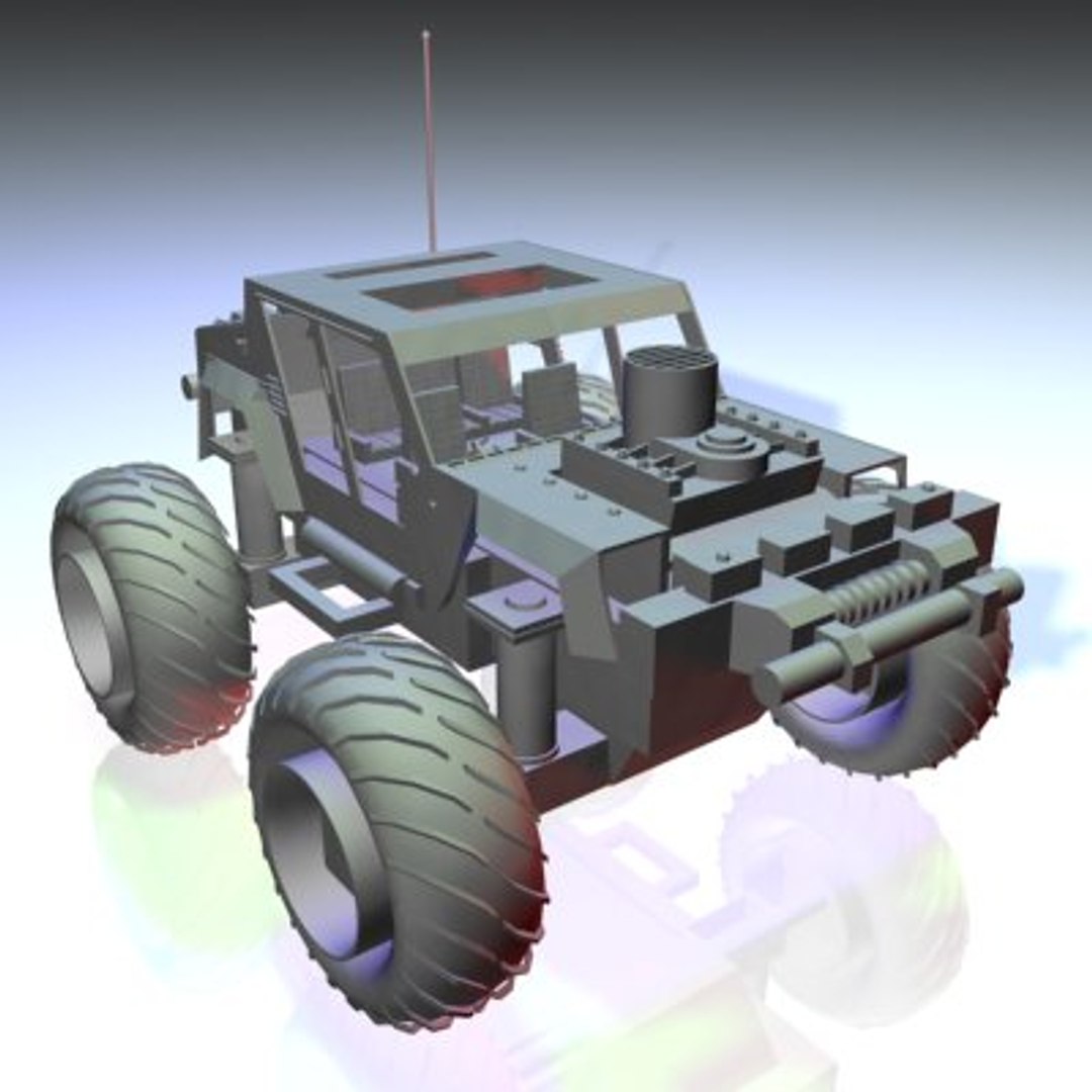 3d jeep tank polys