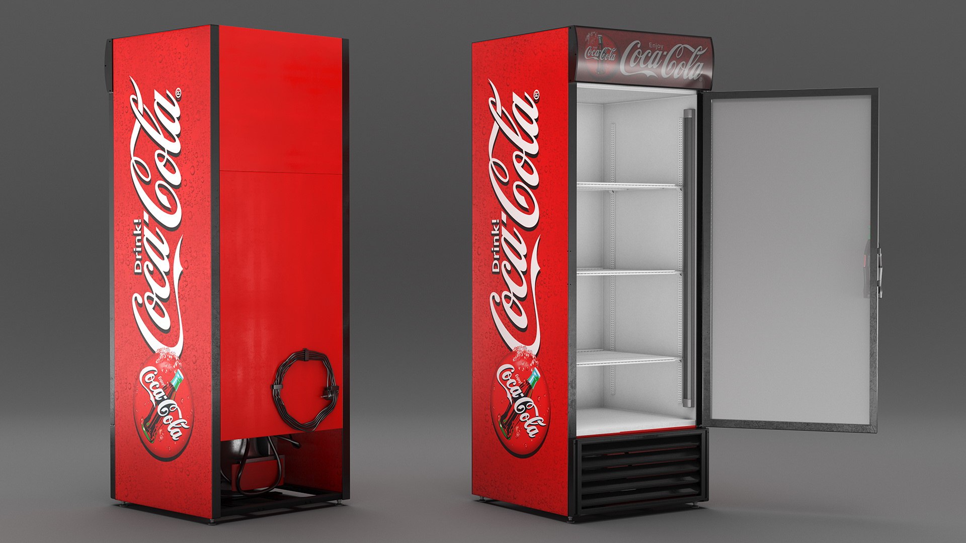 3D Model Coca Cola Fridge - TurboSquid 2145570