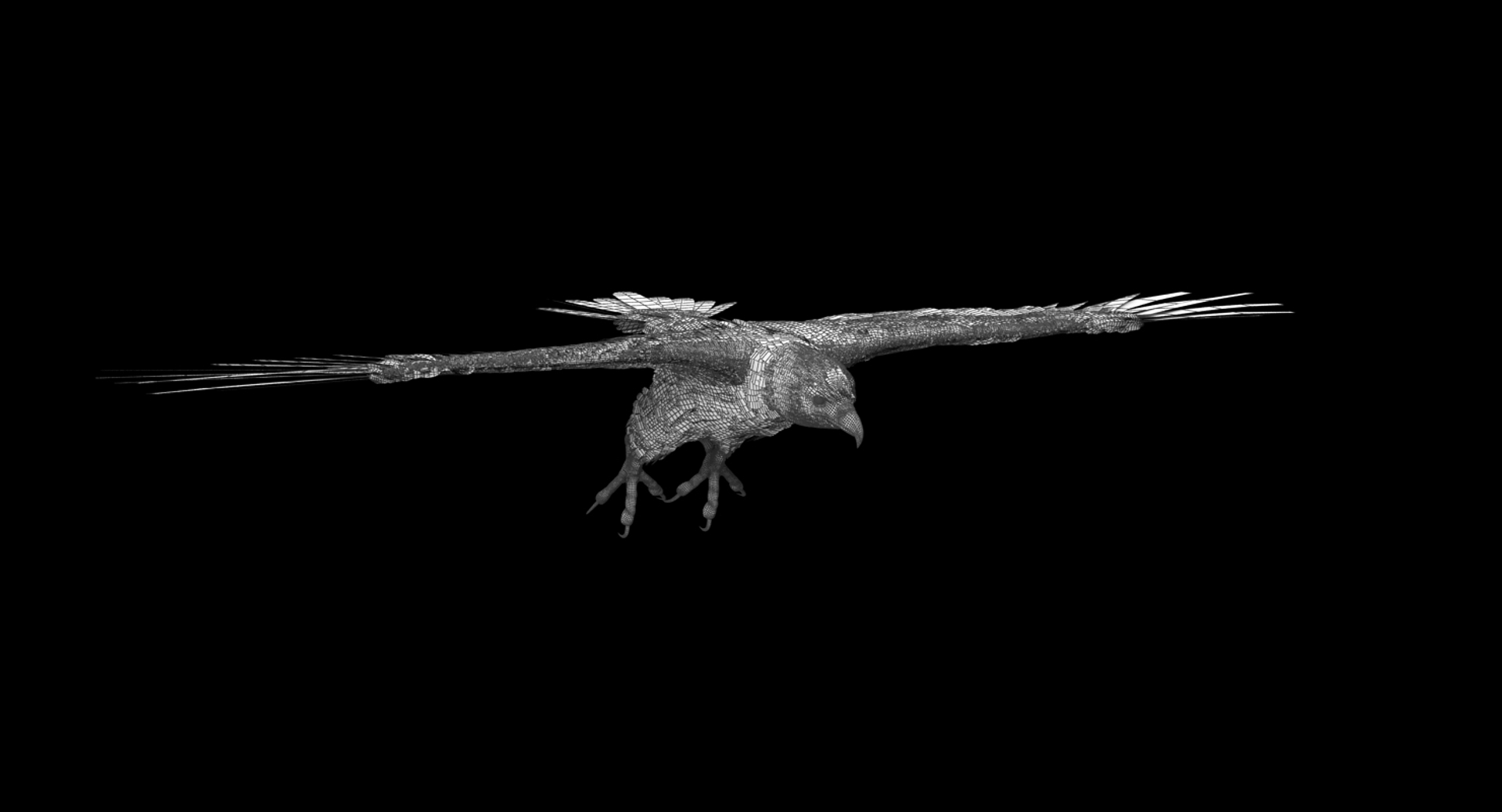 3d bald eagle t pose model