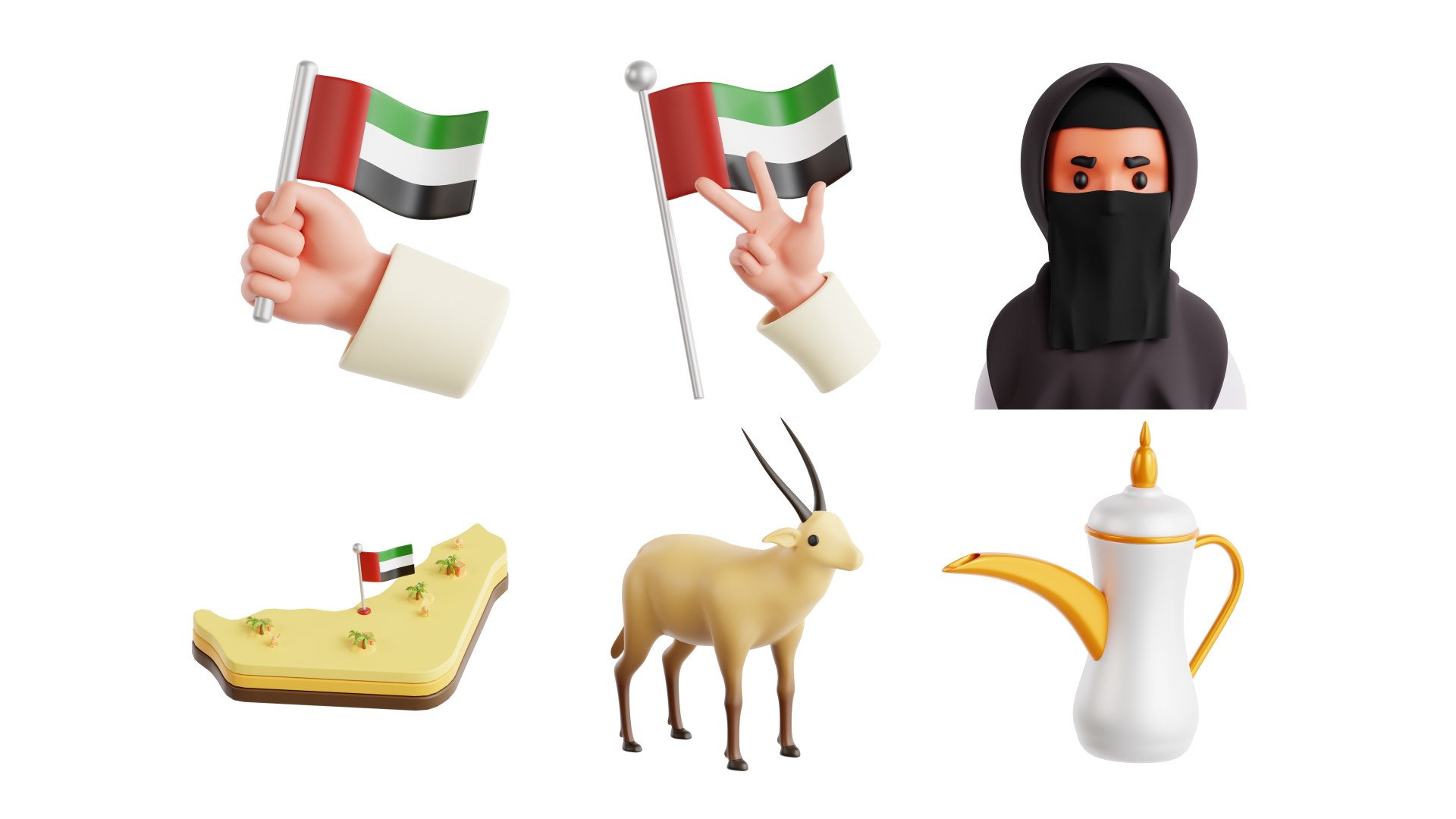 Uni Arab Emirates 3D Collection 3D Model - TurboSquid 2299108