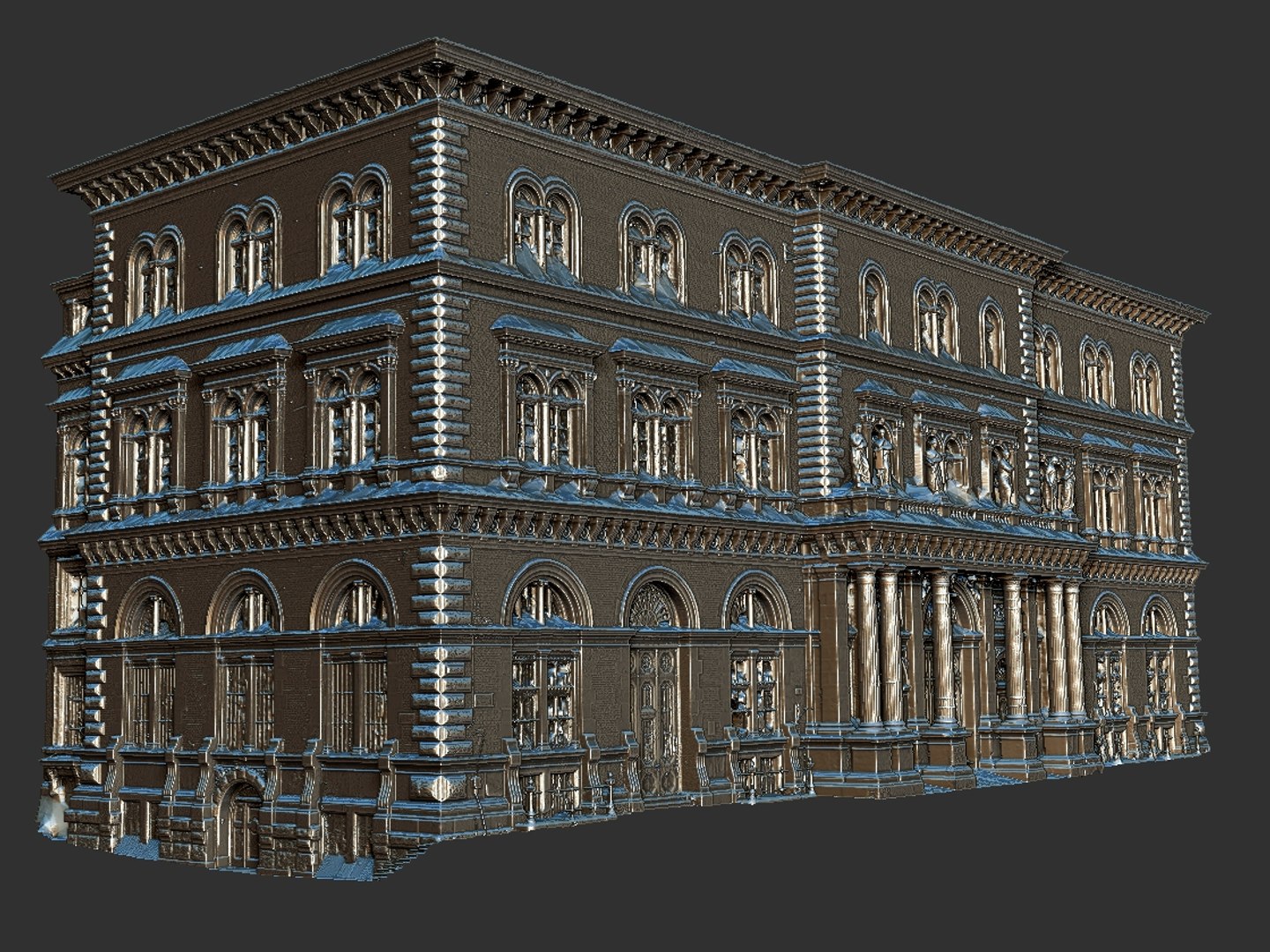 3D Palace Gate Facade Model - TurboSquid 1634250