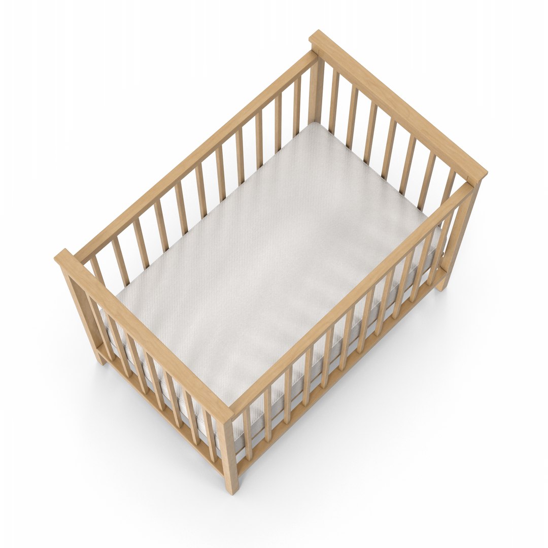 3D Wooden Baby Cot - TurboSquid 2126539