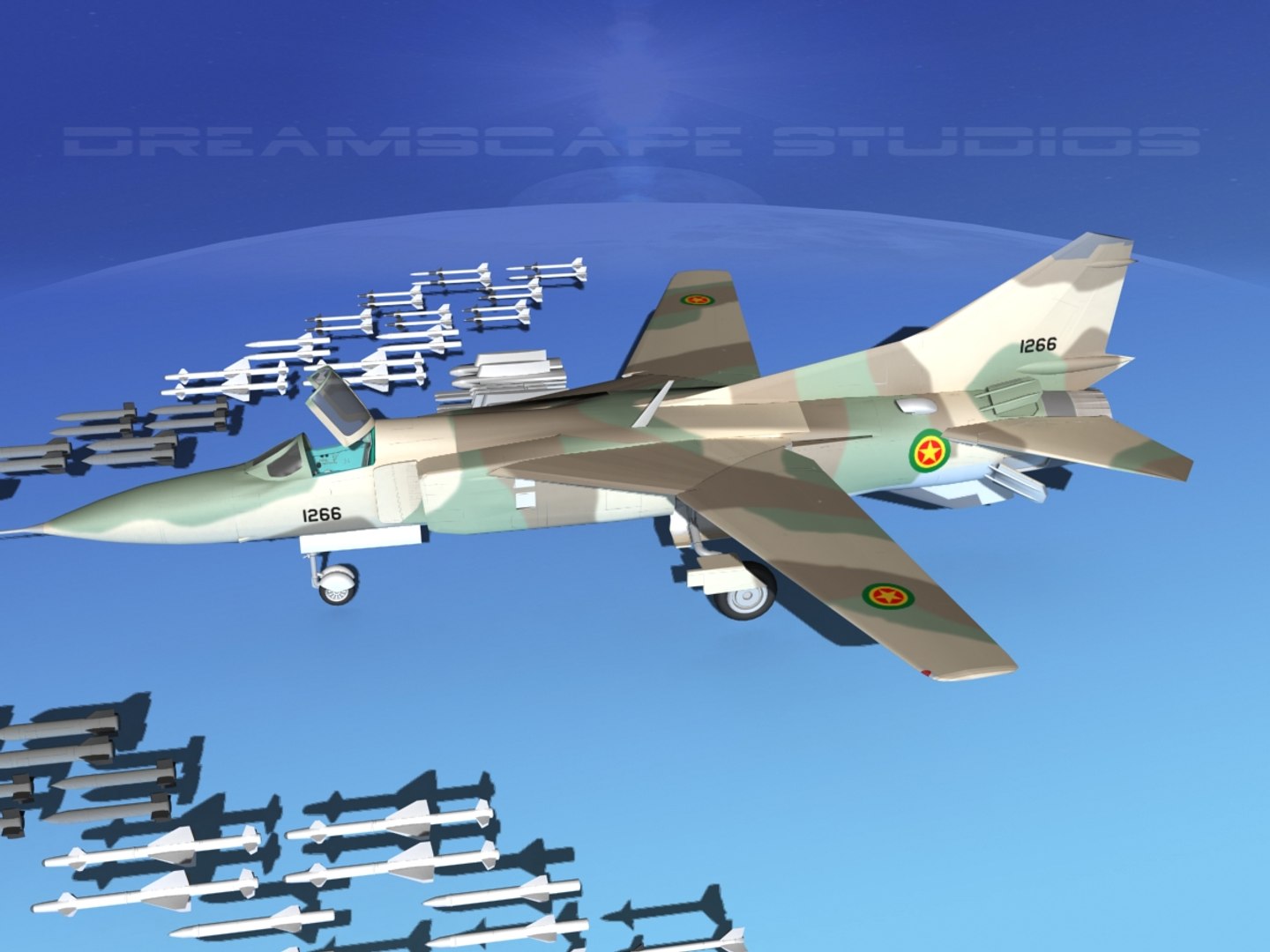 3d Model Mig-23 Flogger B Fighter