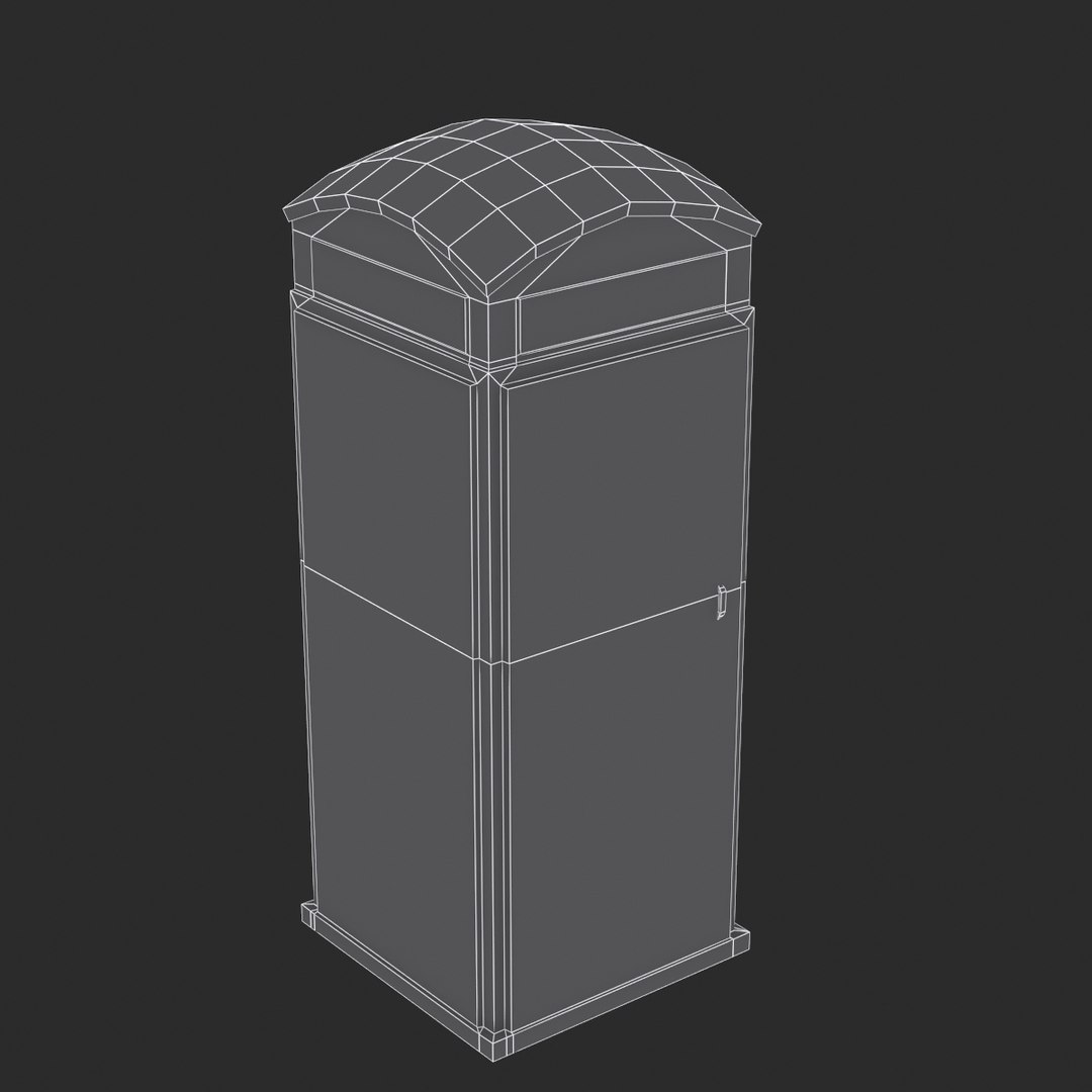 Red Phone Booth 3d Model