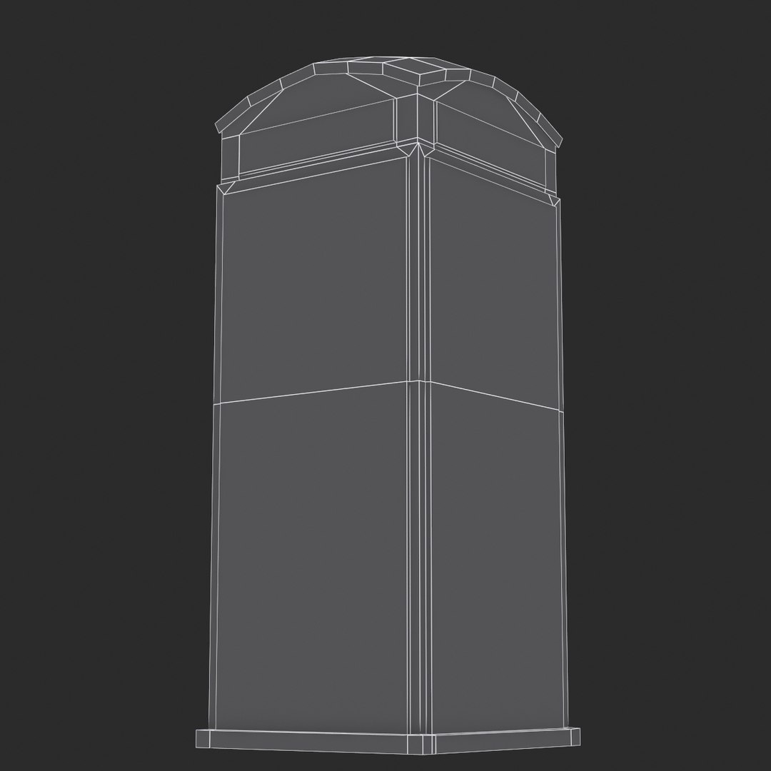 Red Phone Booth 3d Model