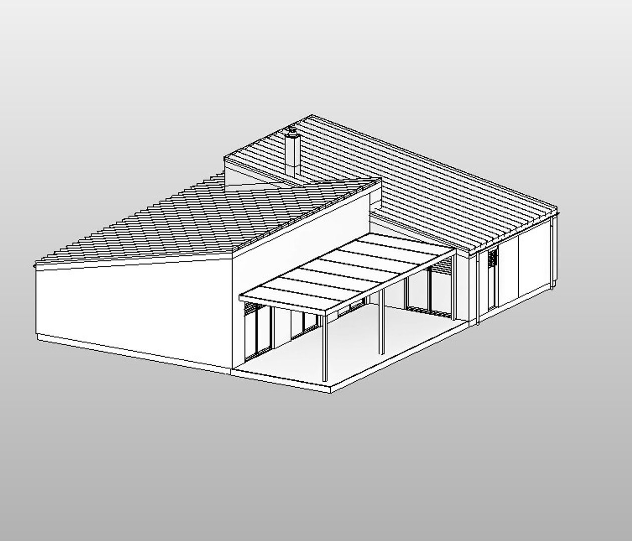 Bungalow 6 - Created With Fully Parametric Revit Families 3D Model ...
