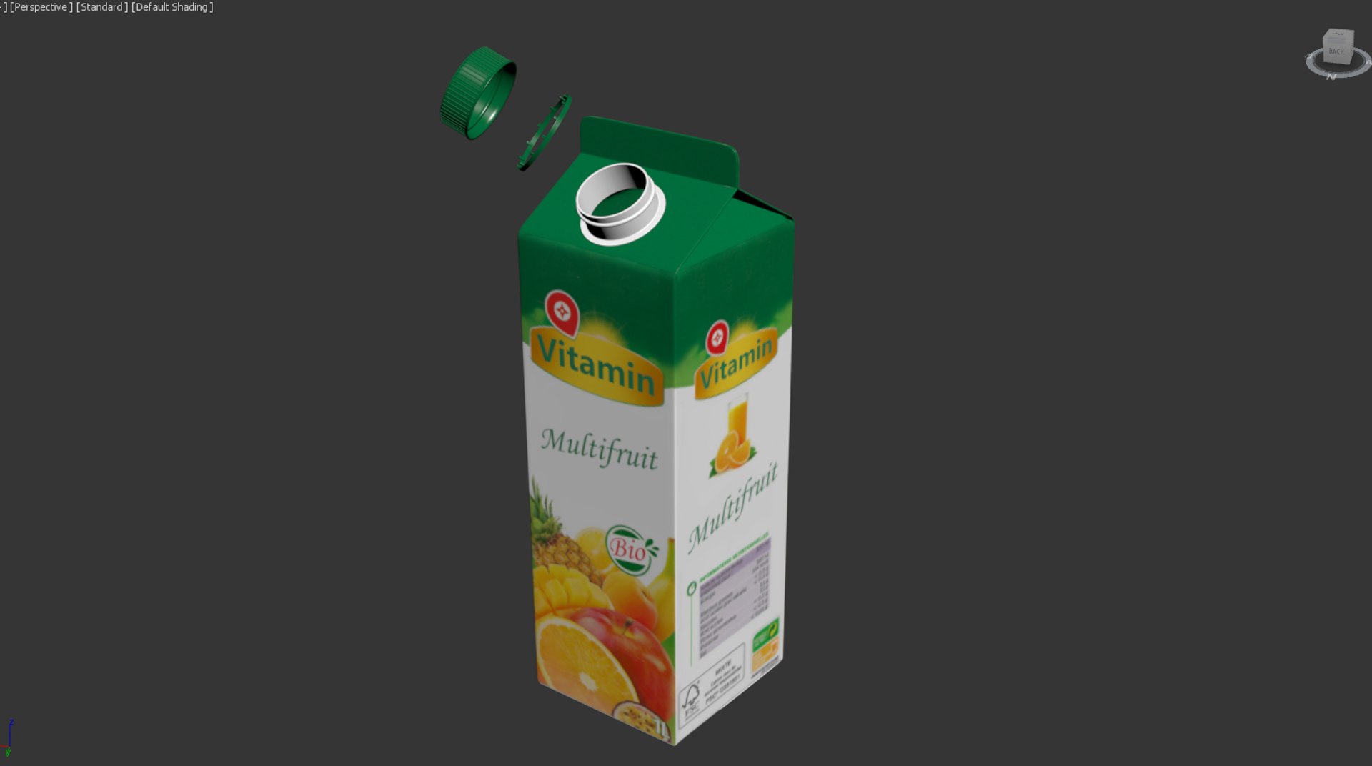 3D Model Orange Juice Carton - - TurboSquid 1532939