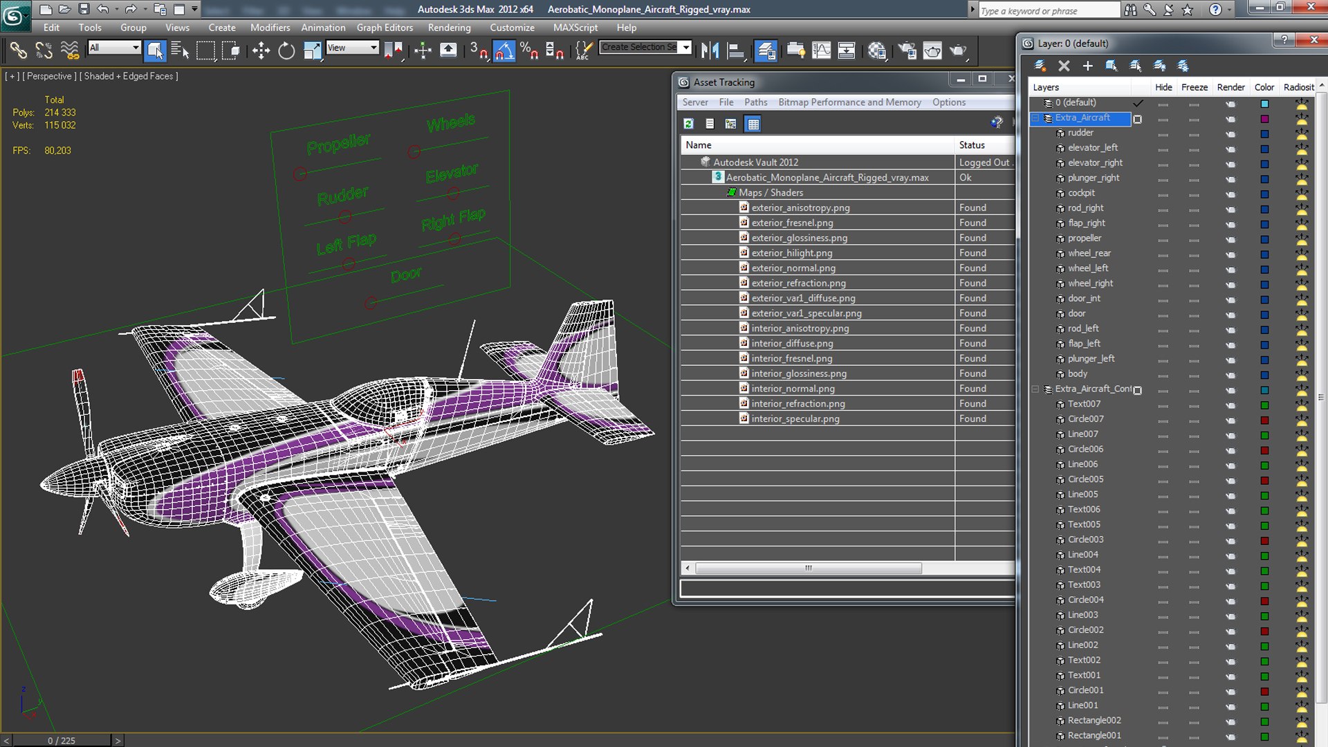3D Aerobatic Monoplane Aircraft Rigged Model - TurboSquid 1487203