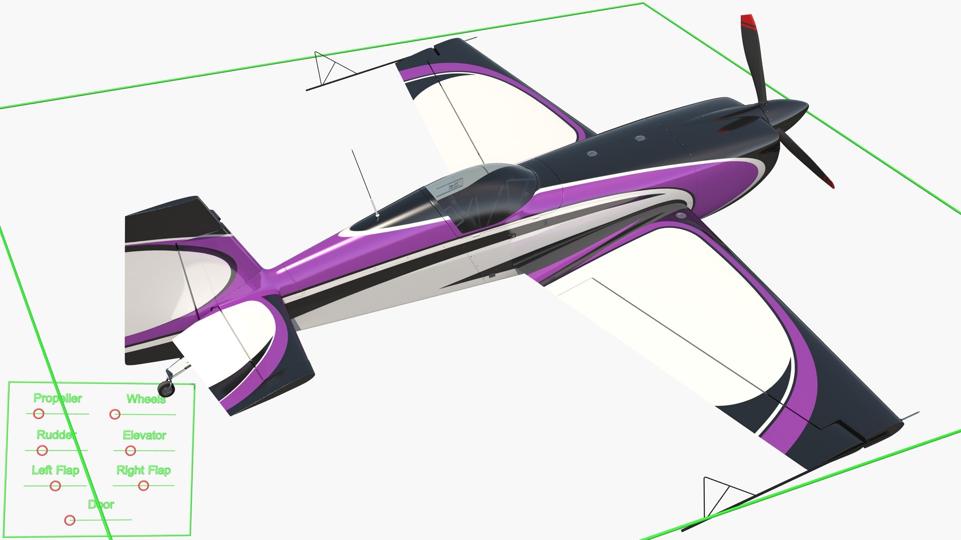 3D Aerobatic Monoplane Aircraft Rigged Model - TurboSquid 1487203