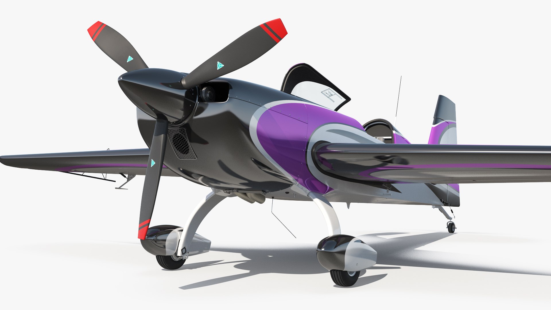 3D Aerobatic Monoplane Aircraft Rigged Model - TurboSquid 1487203