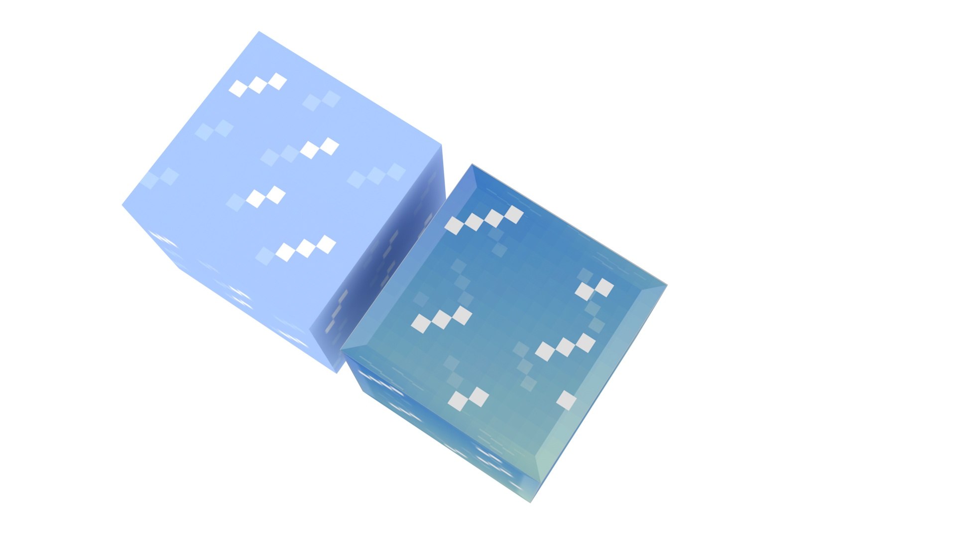 Minecraft Ice Blocks 3D Model - TurboSquid 2377373