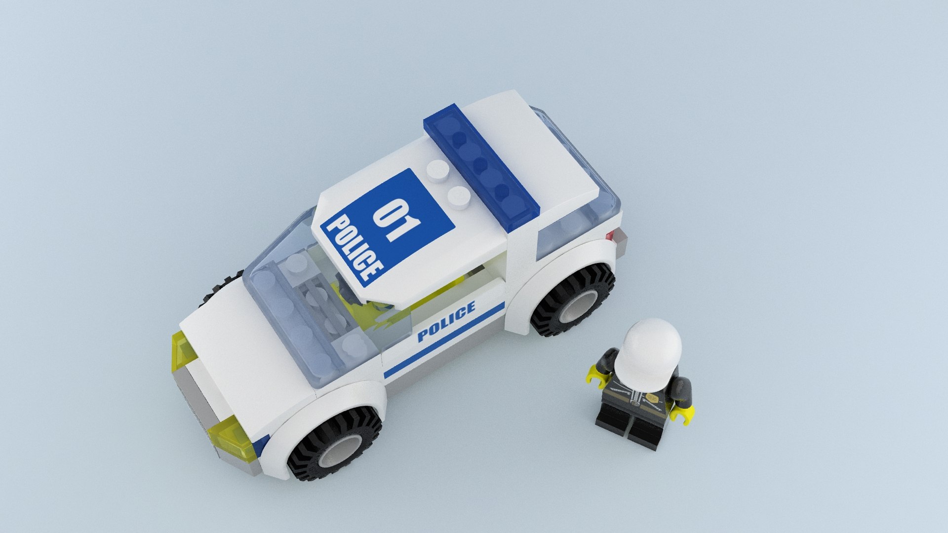 3D Model Set Lego Patrol Car - TurboSquid 1713289