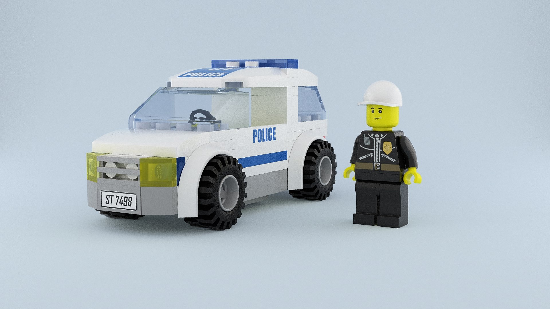 3D model set lego patrol car - TurboSquid 1713289