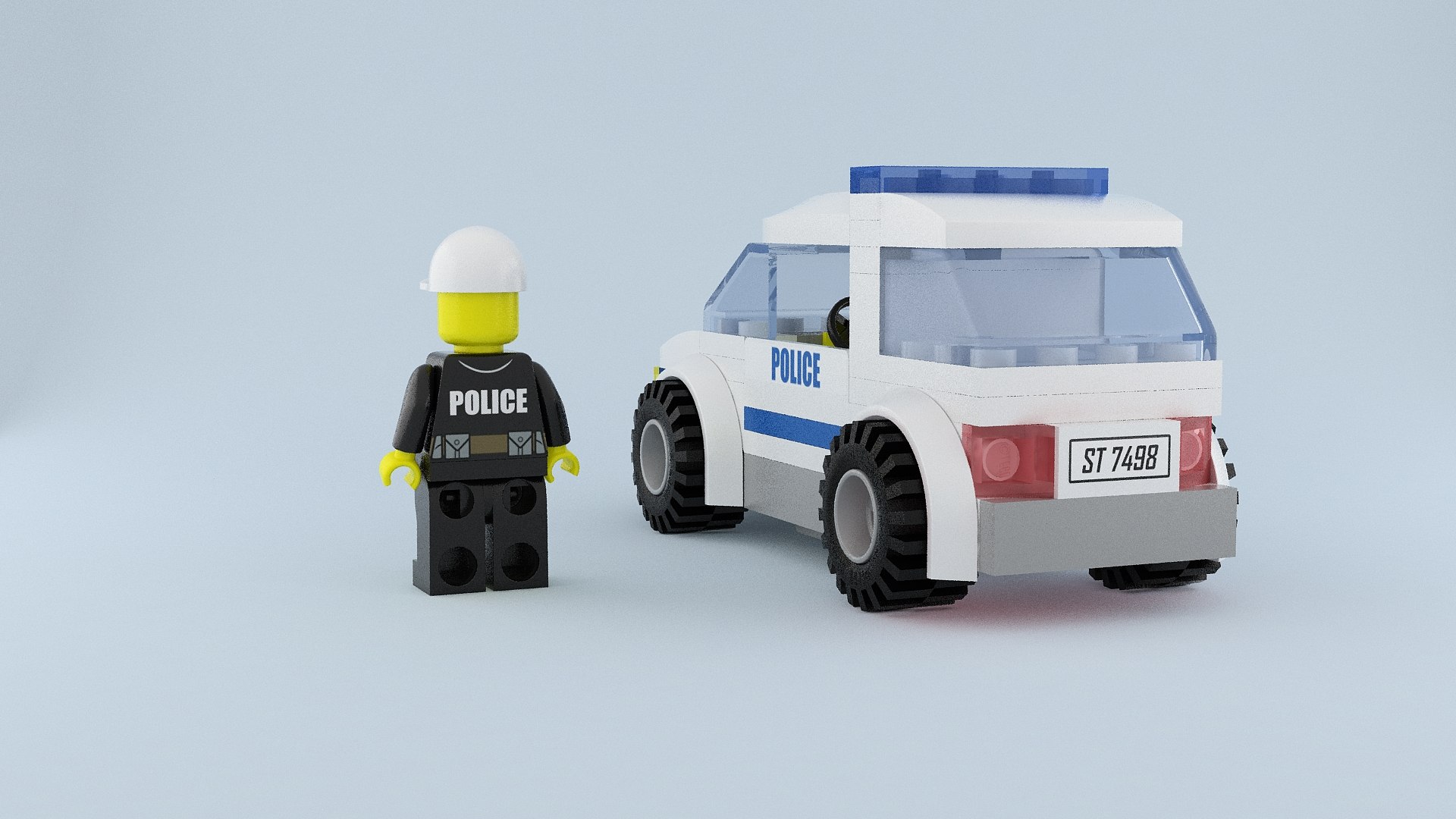 3D Model Set Lego Patrol Car - TurboSquid 1713289
