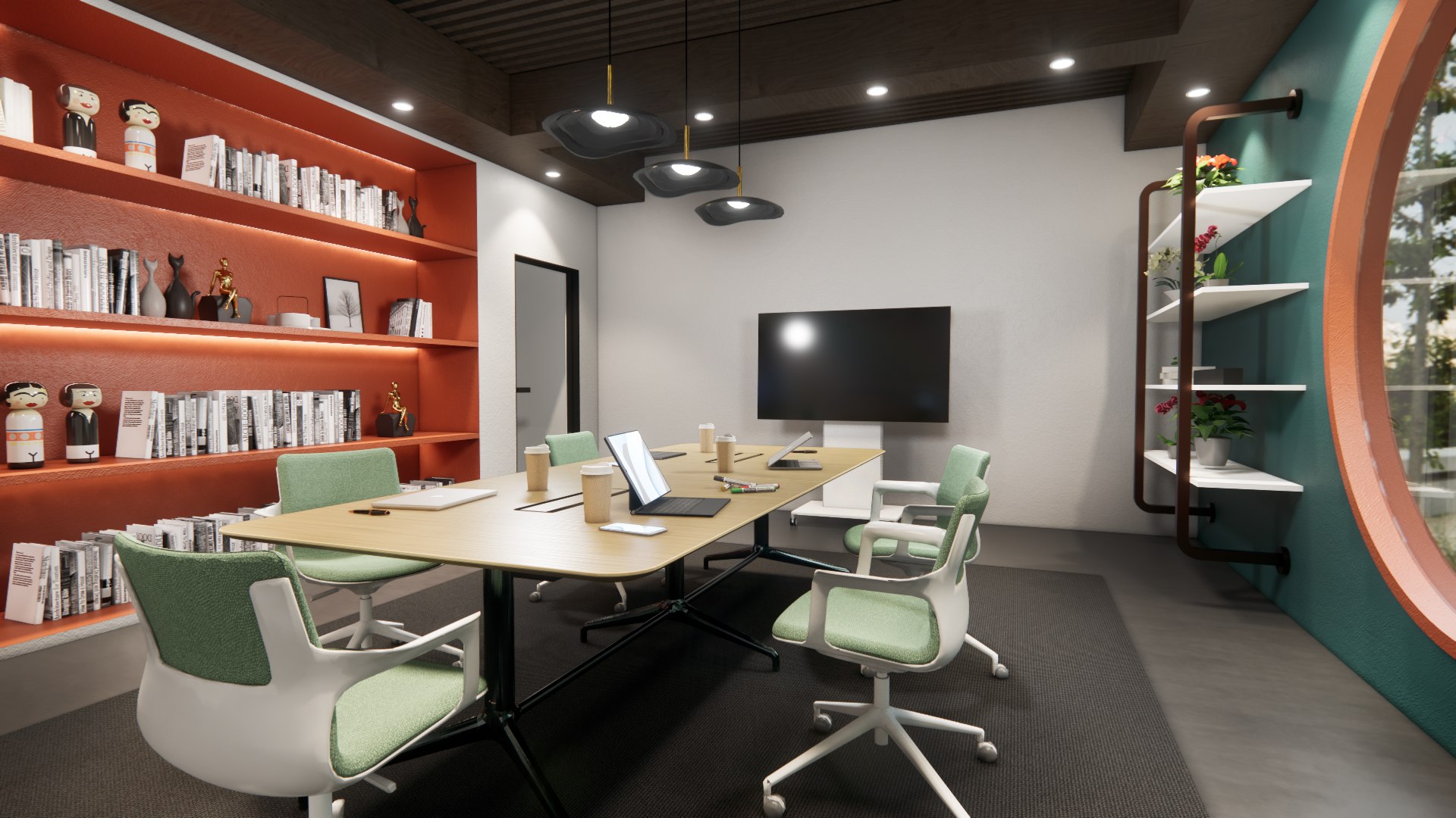3D Model Asian-inspired Interior Office Conference - TurboSquid 2514824