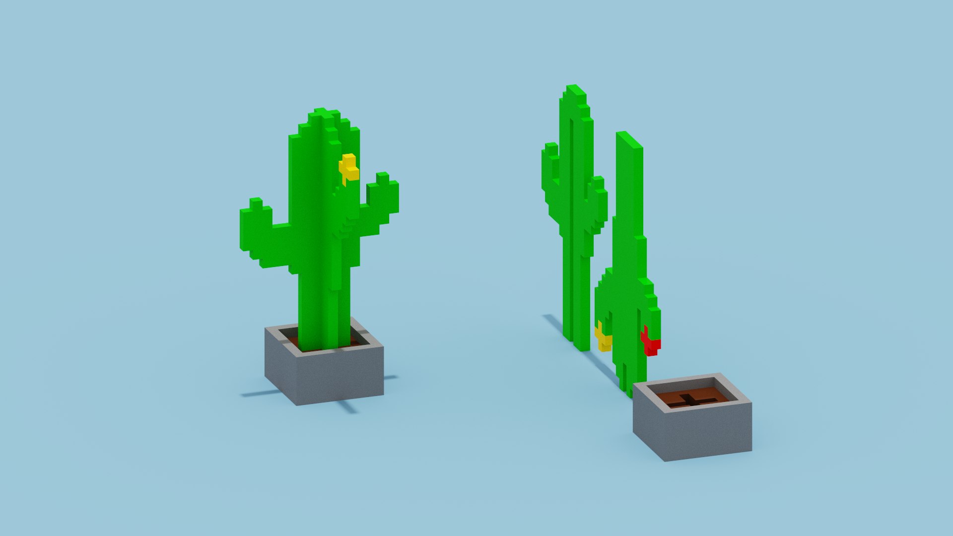 Cartoon Cactus Model - TurboSquid 1970793