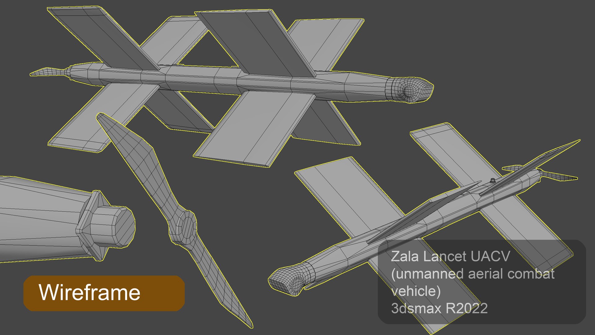 3D Lancet UAV - TurboSquid 2199478