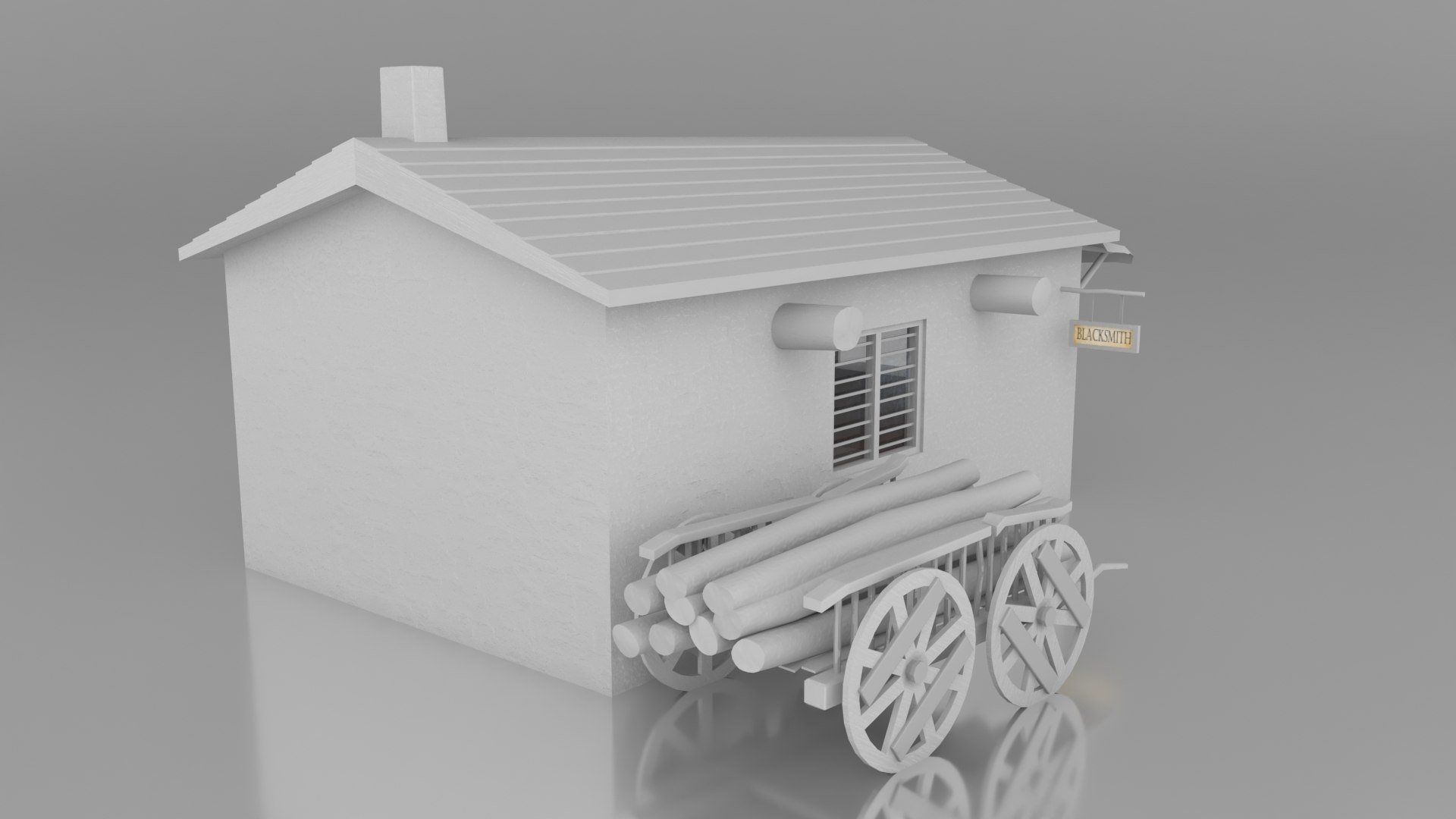 3D Medieval Blacksmith Shop - TurboSquid 1794446