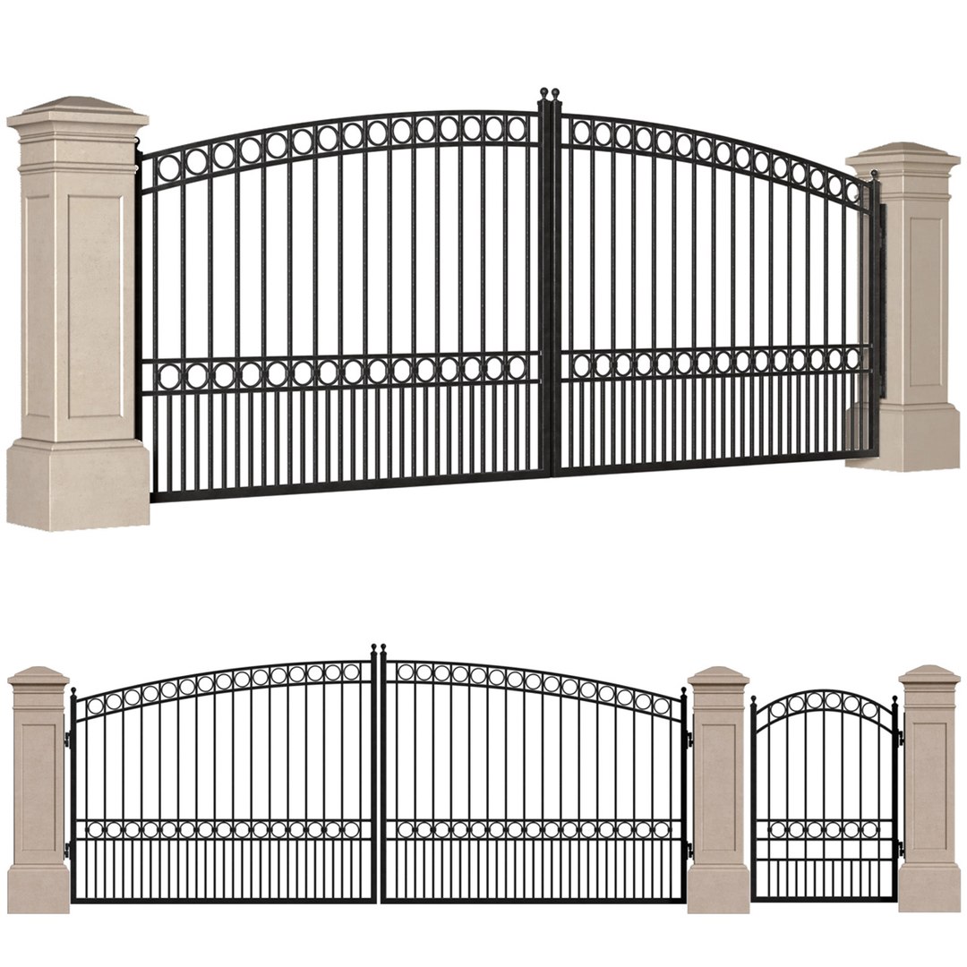 Gates In Classic Style Entrance Forged 3D Model - TurboSquid 1998711