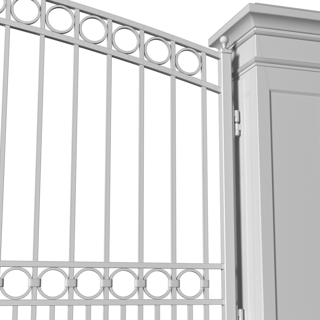 Gates In Classic Style Entrance Forged 3D Model - TurboSquid 1998711