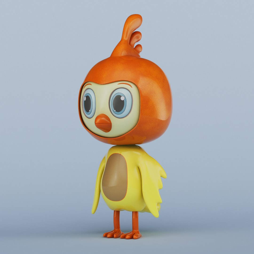 3D cartoon bird - TurboSquid 1190327