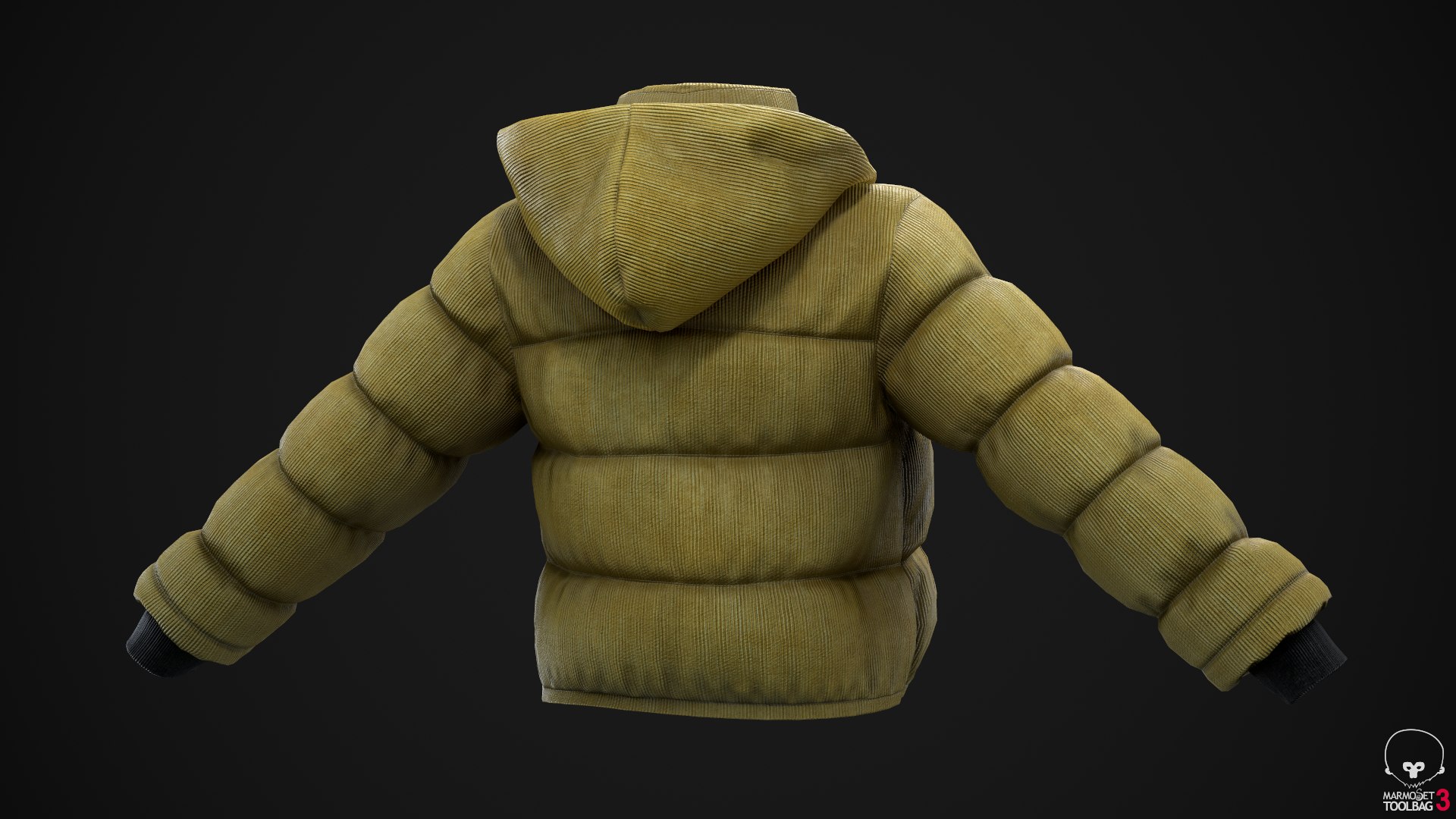 3D Model Yellow Winter Jacket - TurboSquid 1782179