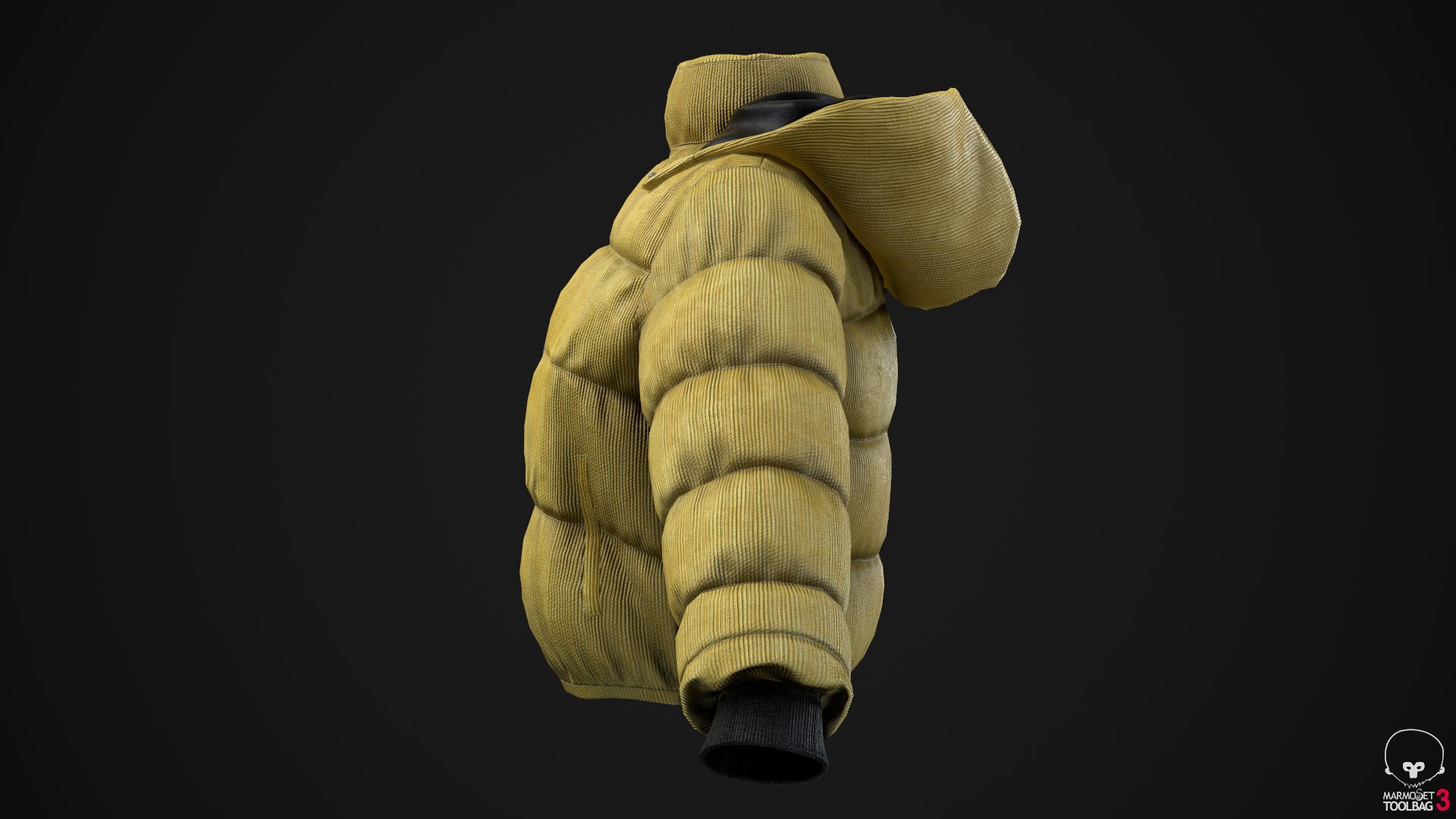 3D Model Yellow Winter Jacket - TurboSquid 1782179