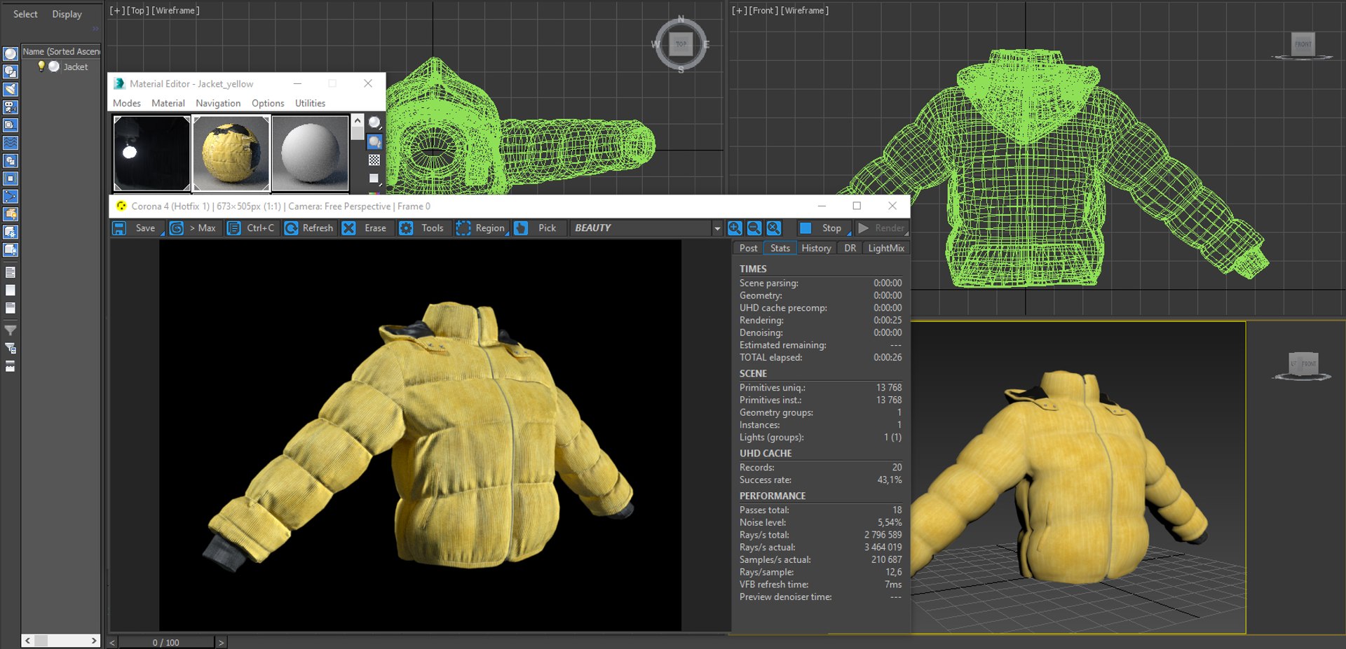 3D model Yellow winter jacket - TurboSquid 1782179