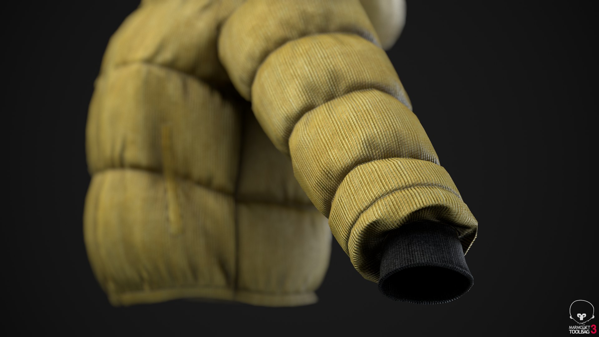 3D Model Yellow Winter Jacket - TurboSquid 1782179