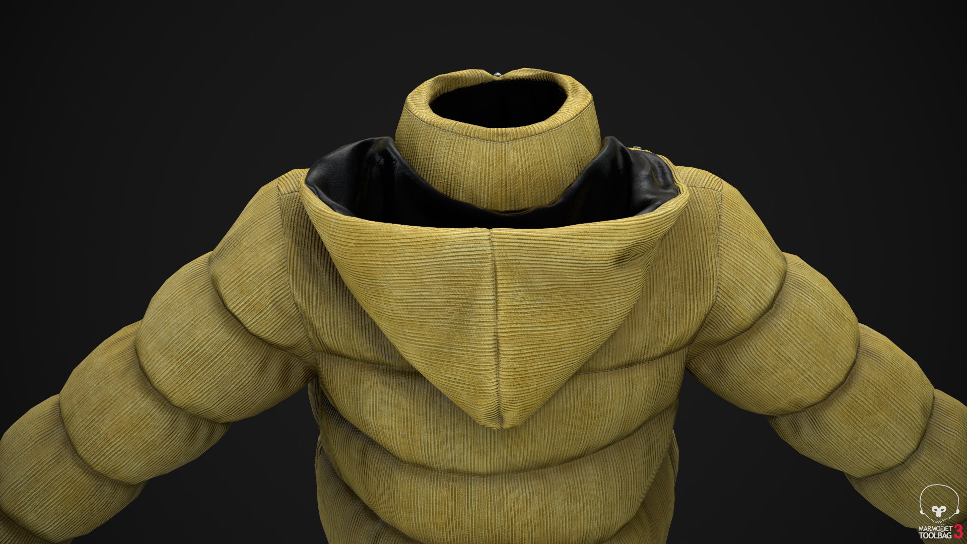 3D Model Yellow Winter Jacket - TurboSquid 1782179