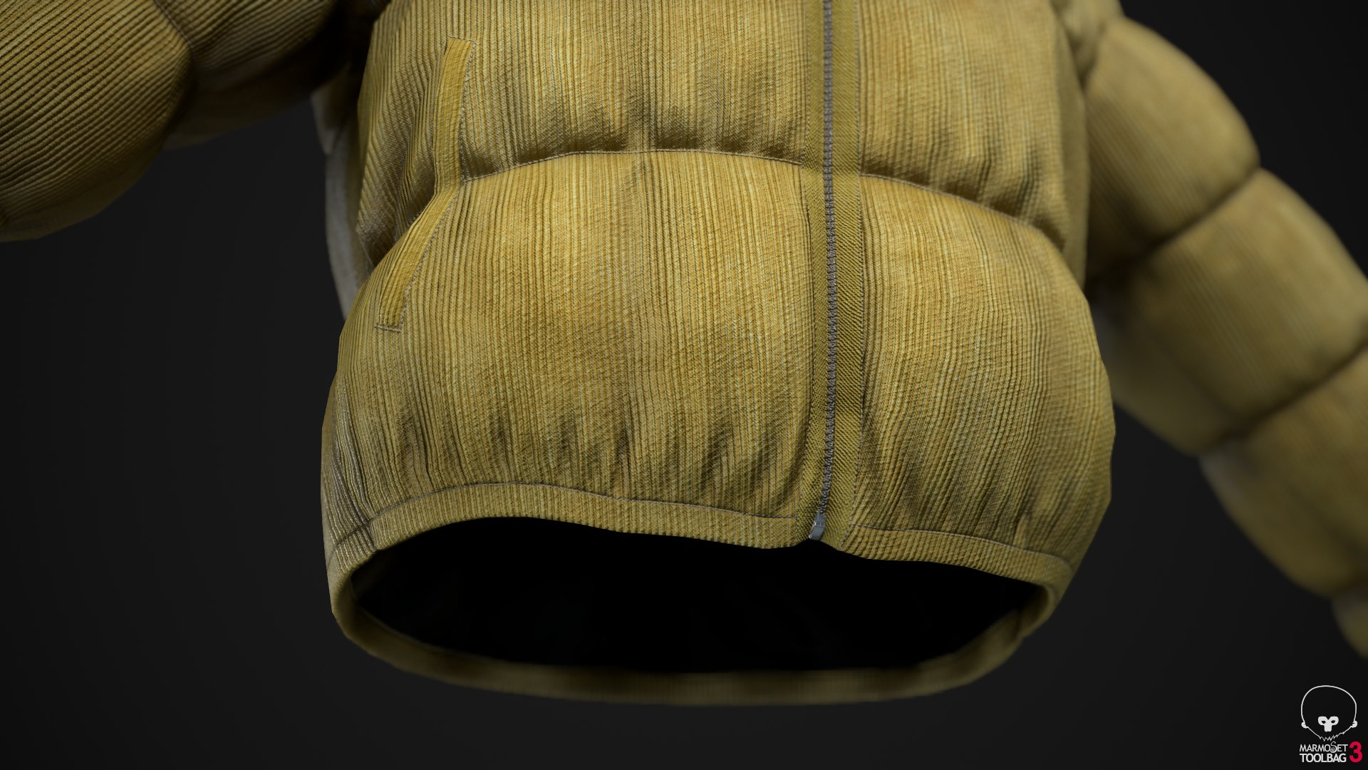 3D Model Yellow Winter Jacket - TurboSquid 1782179