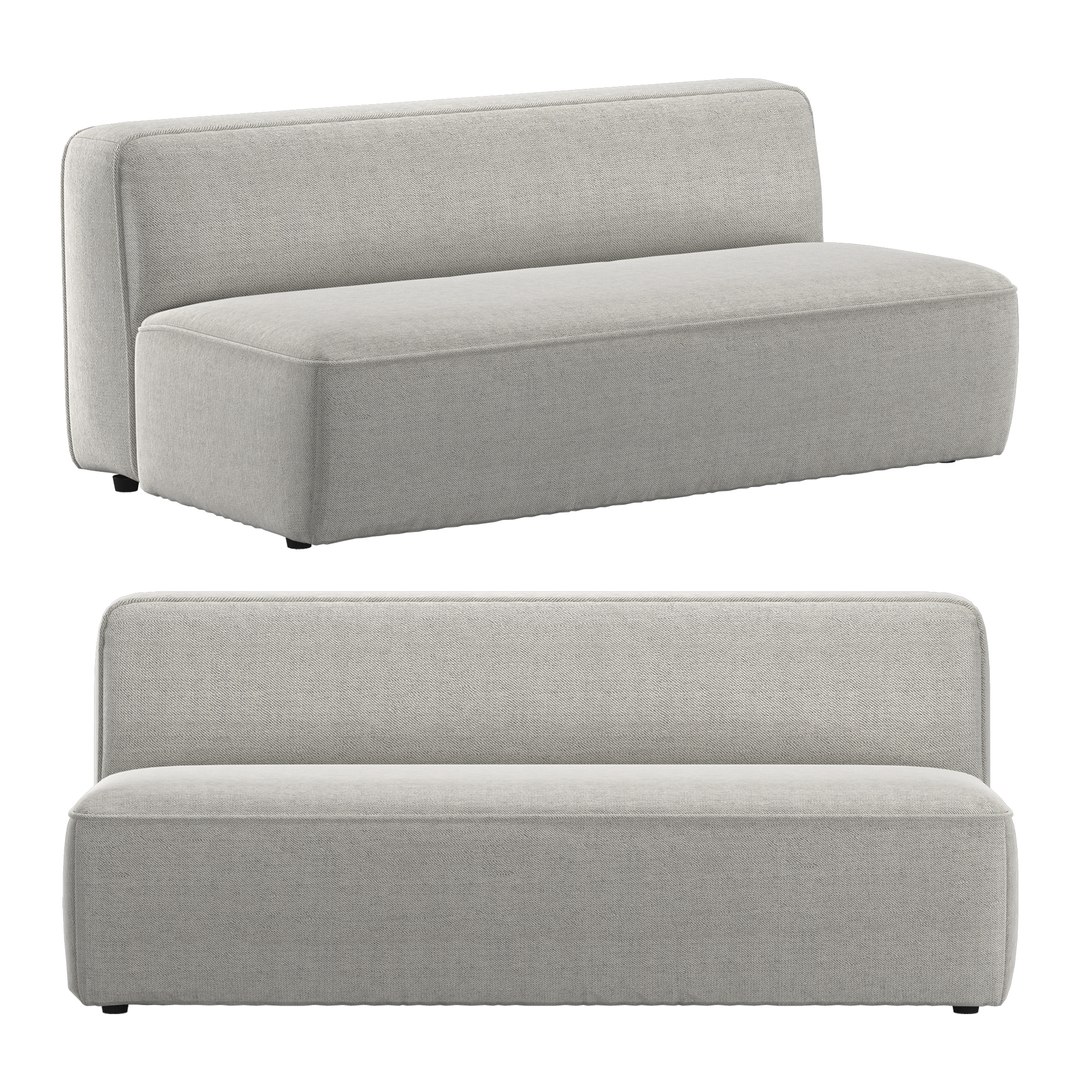 3D LENYX ARMLESS LOVESEAT Model - TurboSquid 1946583