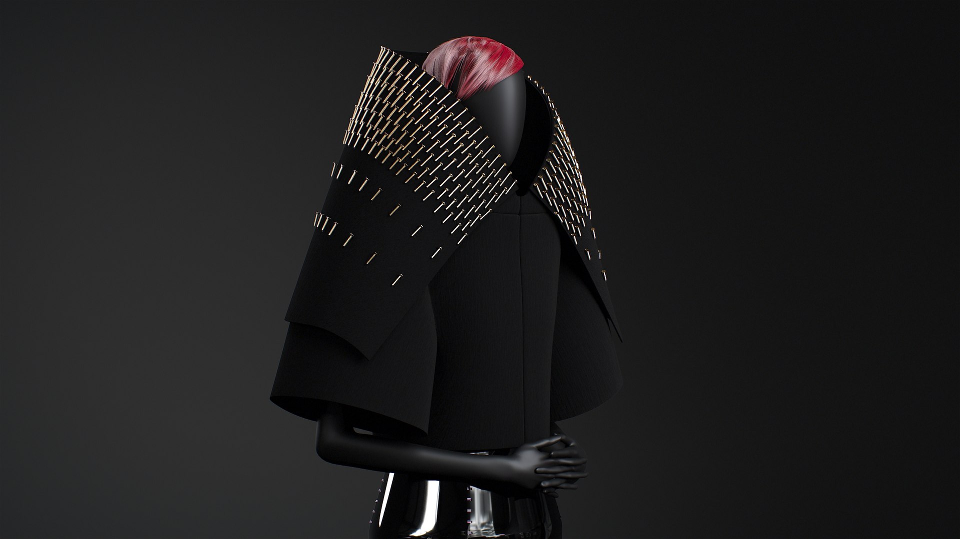 3D Gareth Pugh Spring 2018 Model 02 - TurboSquid 1824714