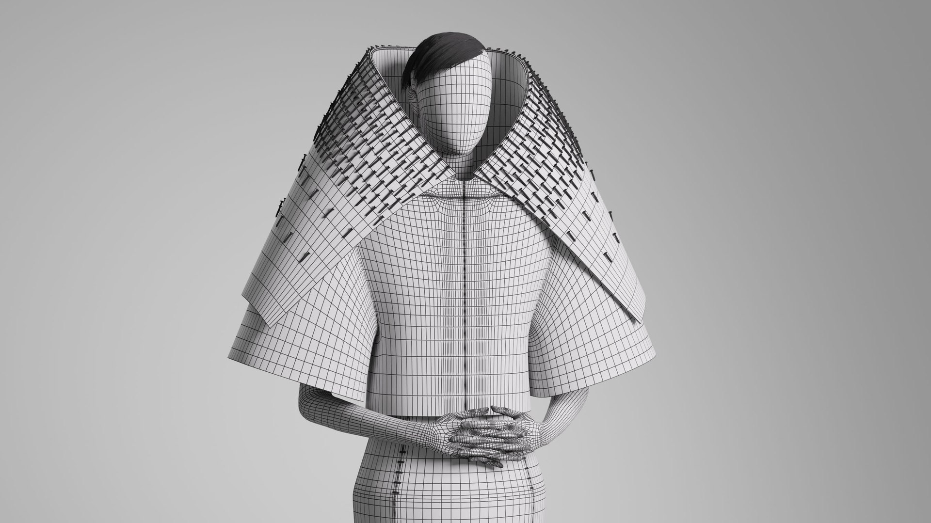 3D Gareth Pugh Spring 2018 Model 02 - TurboSquid 1824714