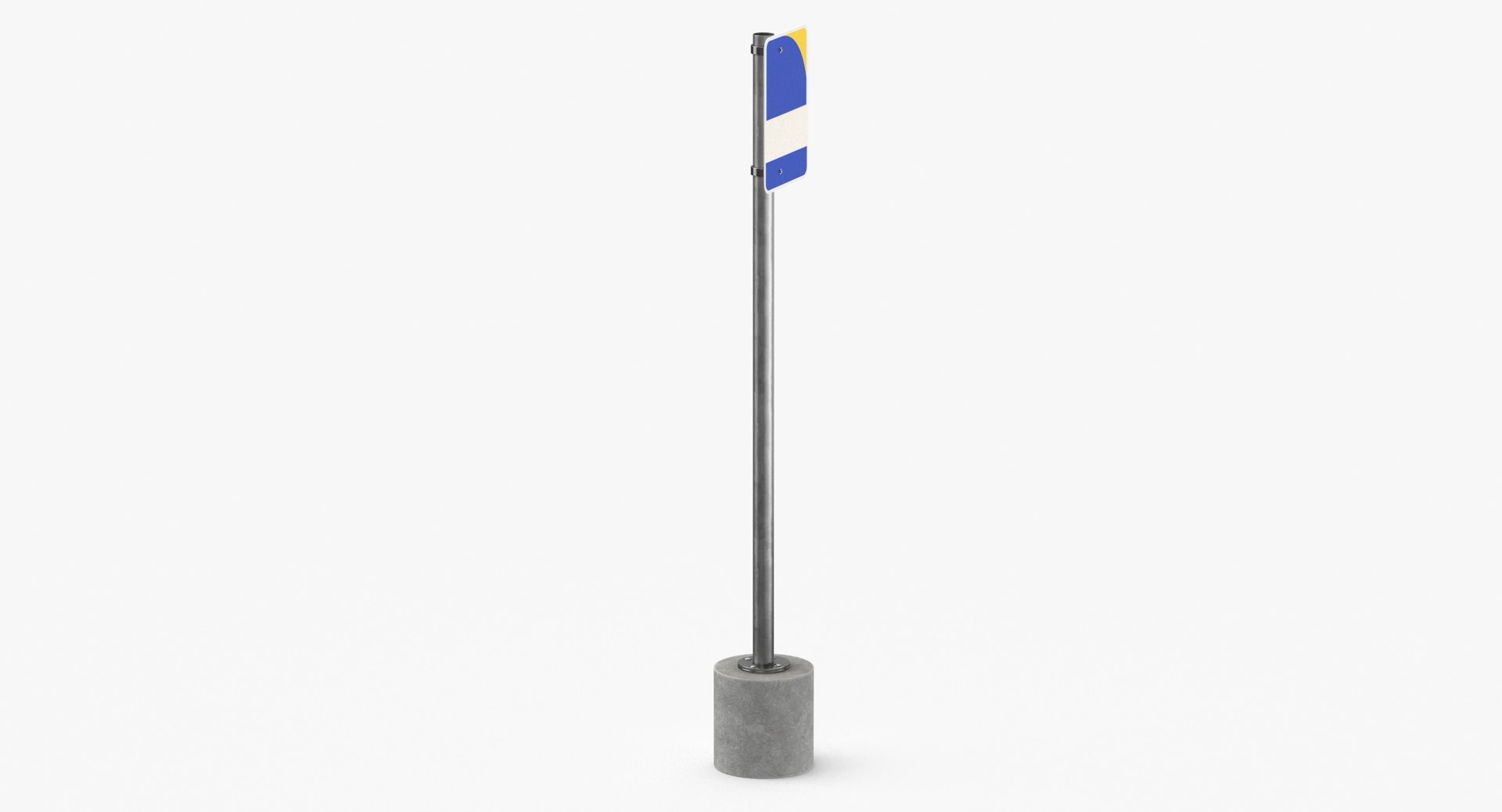 Bus Stop Signs 03 Cylinder Square and U Shape Pole model - TurboSquid ...