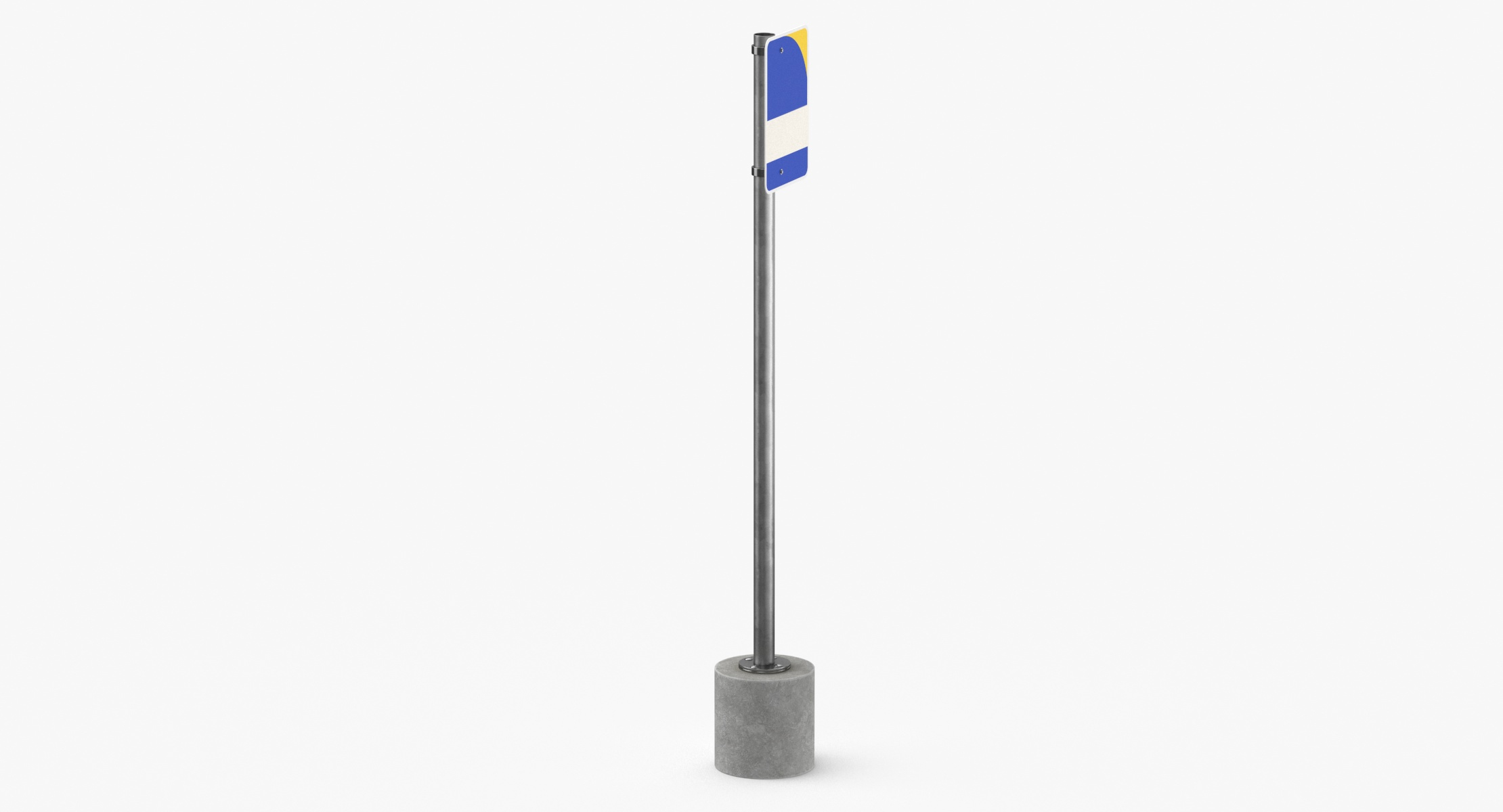 Bus Stop Signs 03 Cylinder Square and U Shape Pole model - TurboSquid ...