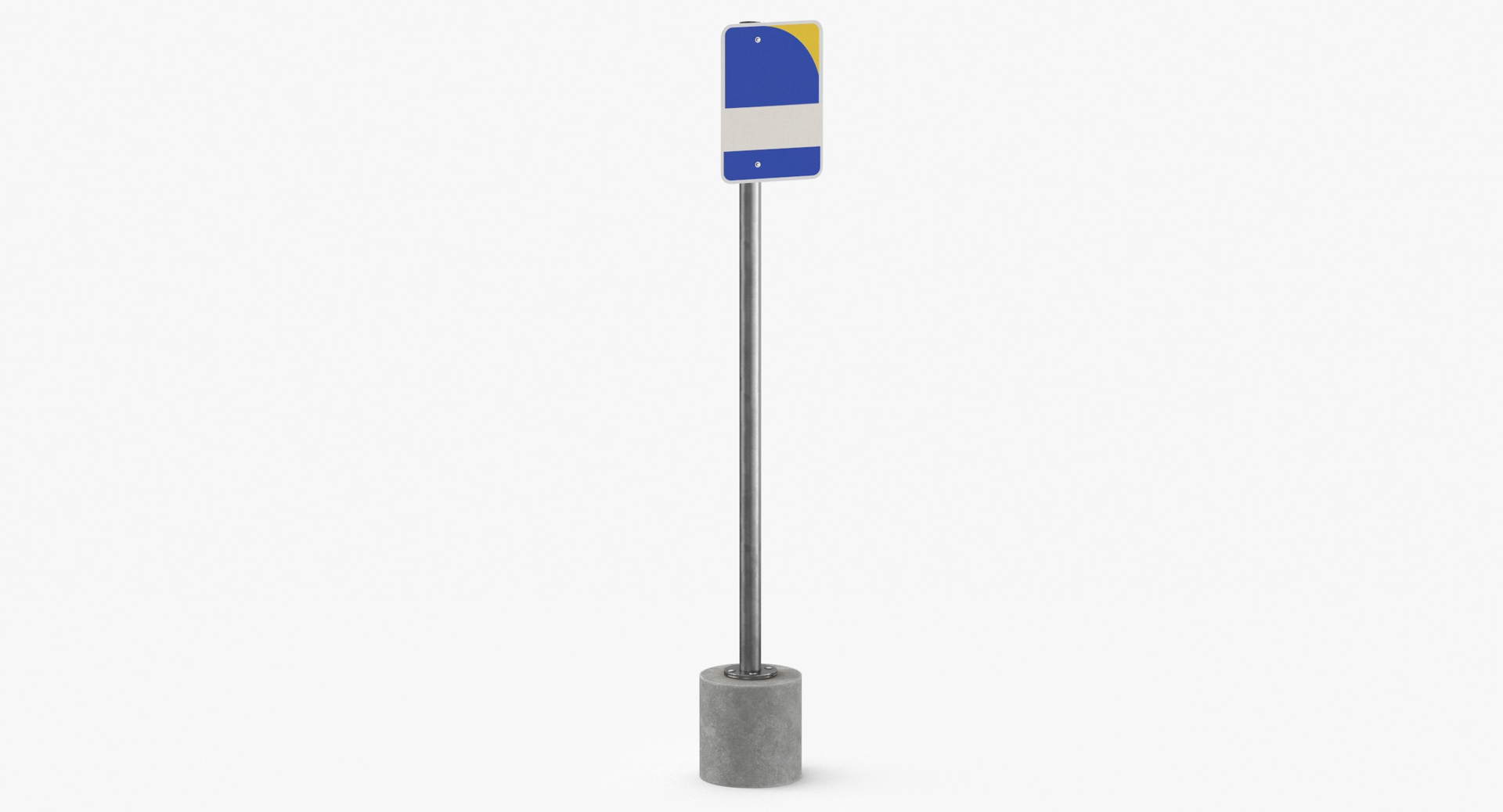 Bus Stop Signs 03 Cylinder Square and U Shape Pole model - TurboSquid ...