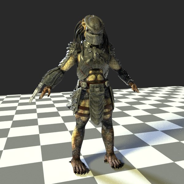 predator alien face 3d model